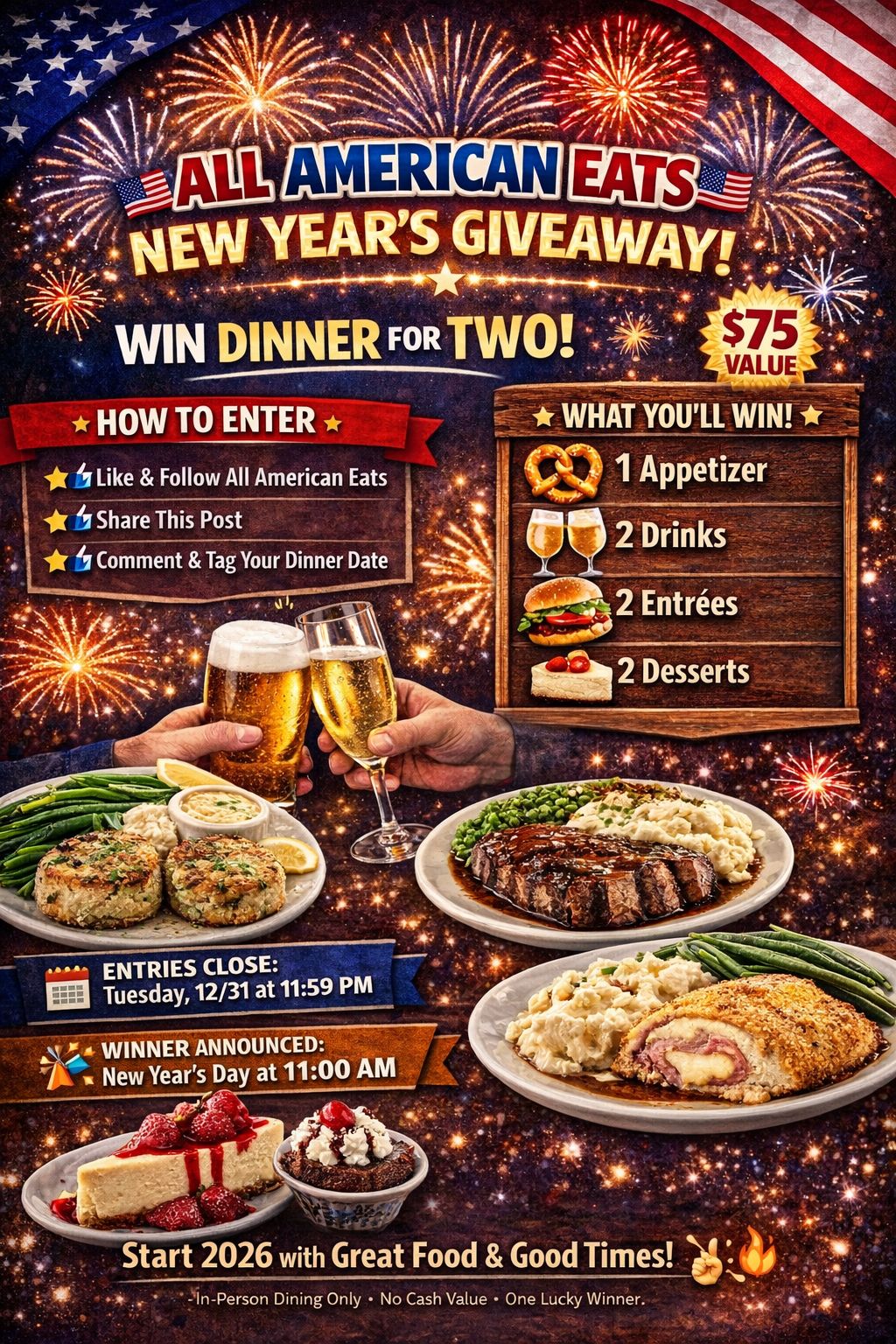 🎆🇺🇸 ALL AMERICAN EATS NEW YEAR’S... - All American Eats | Facebook