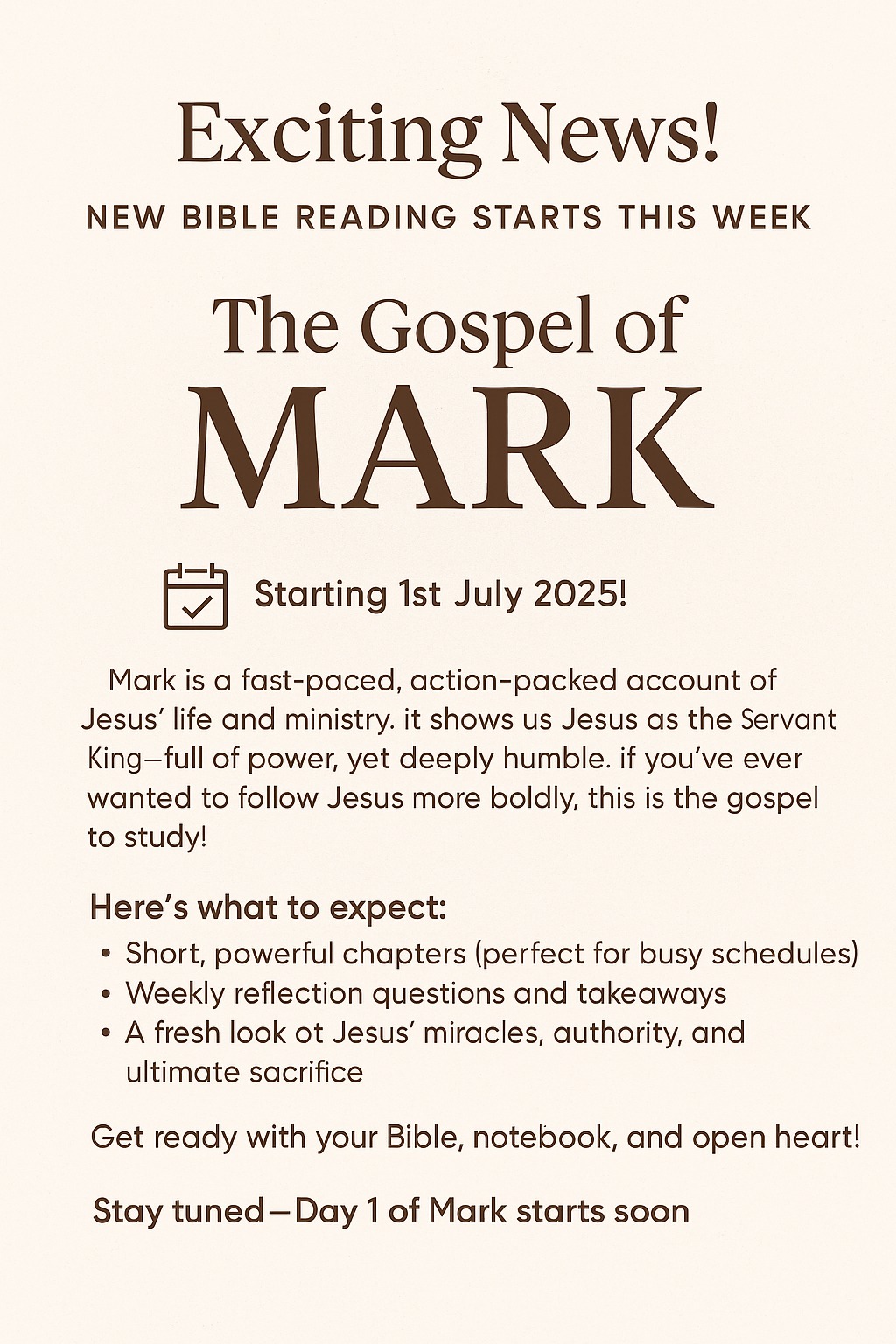 Joy - Shalom. Beginning July 1st, 2025, we’ll be reading through the ...