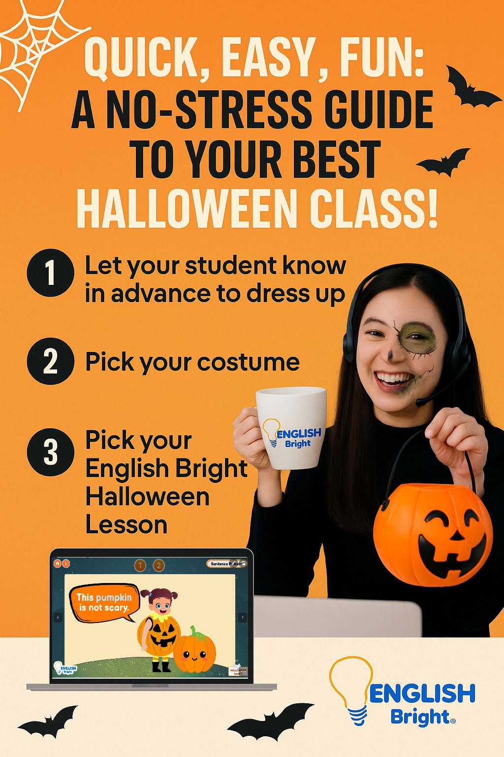 English - Make this Halloween your easiest class ever! 👻 Just dress up ...