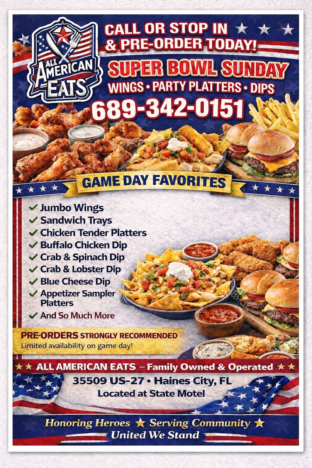 ***ATTENTION*** DON'T FORGET TO CALL... - All American Eats | Facebook