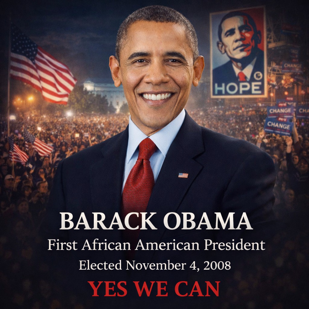 🇺🇸 HOPE. CHANGE. BARACK OBAMA. 🇺🇸... - Ikemefuna History TV | Facebook