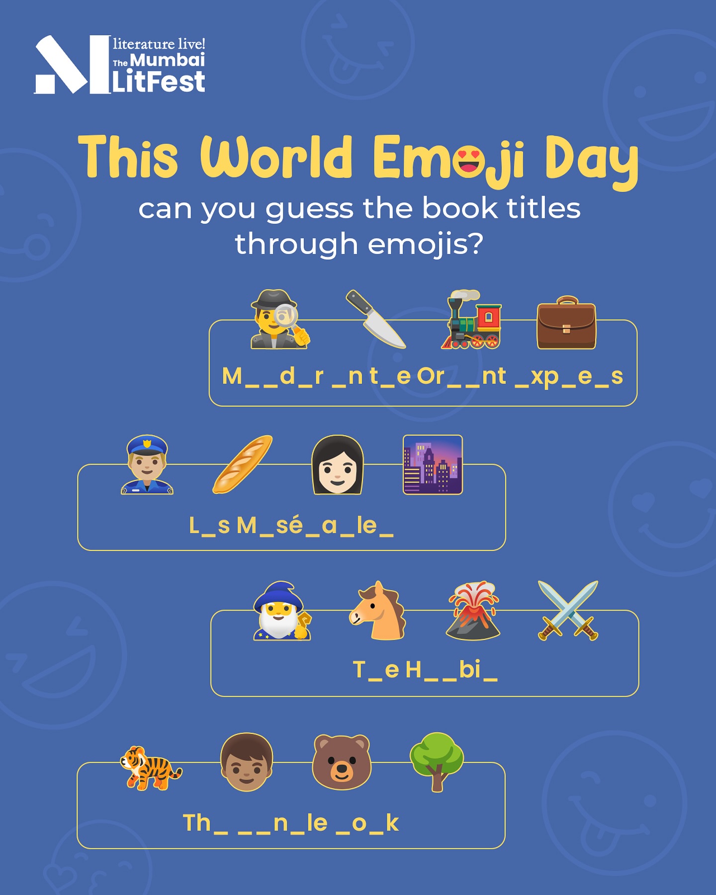 It’s World Emoji Day,... - Literature Live The Mumbai LitFest | Facebook