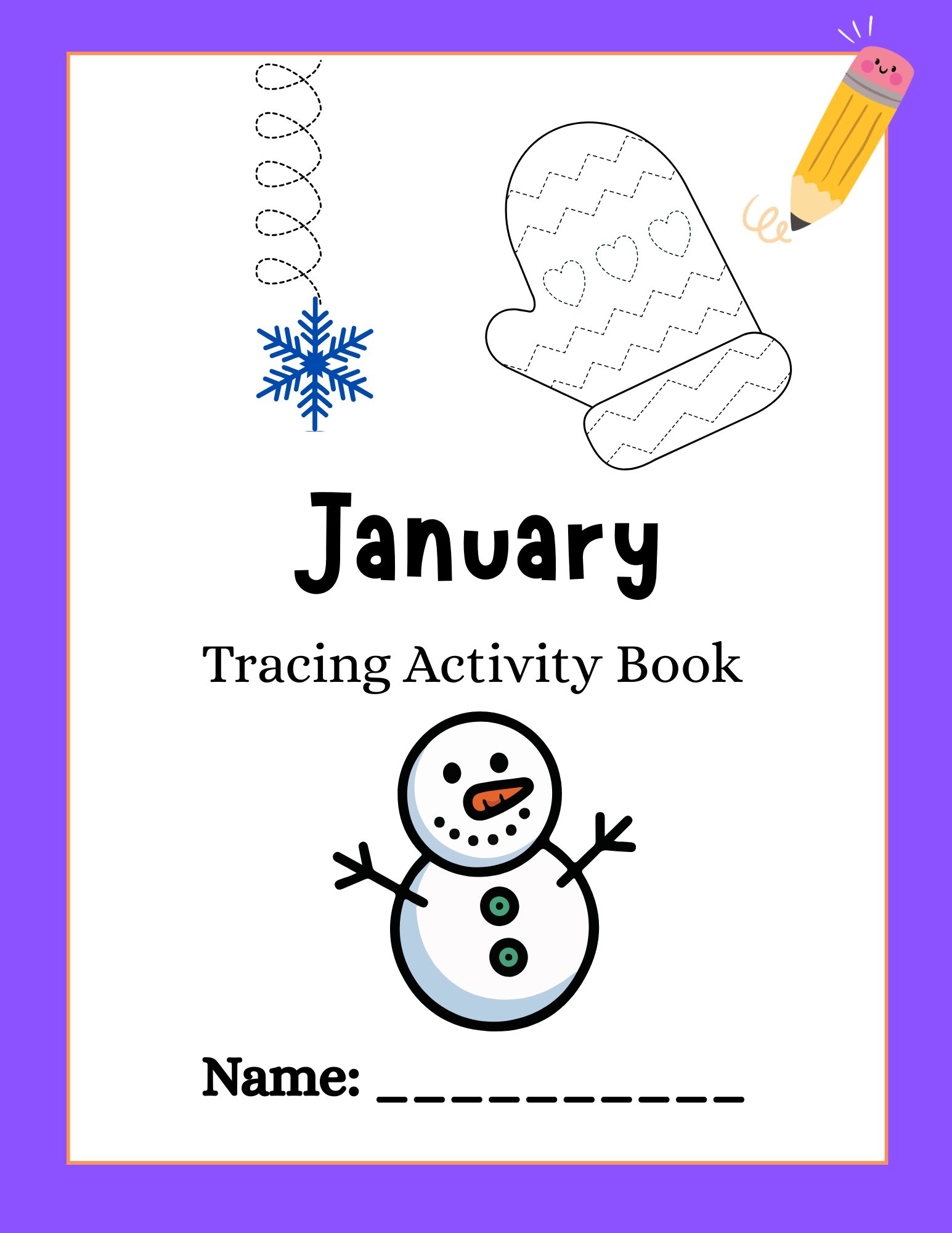 Link in comments , January tracing activity booklet 🧤 ☃️ 💜 | Facebook