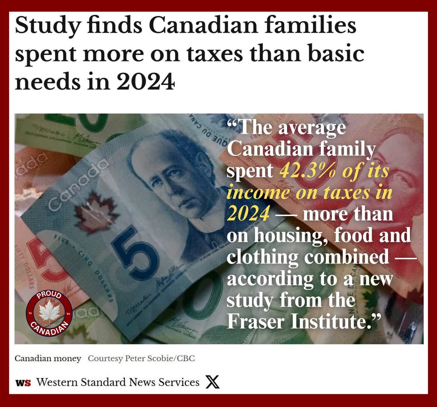 Canada - According to The Fraser Institute, a family earning $114,289 ...