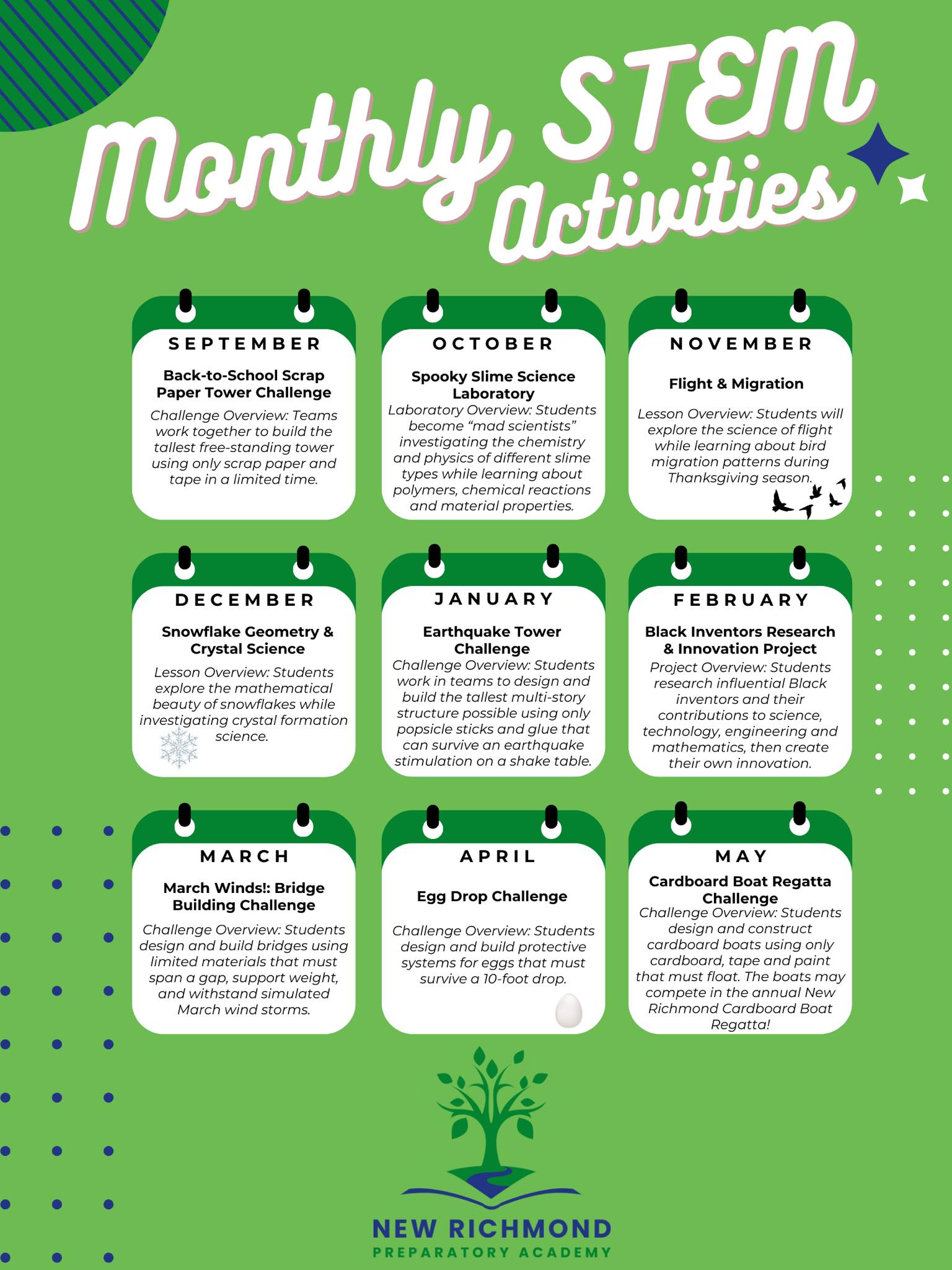 New - Introducing our Monthly STEM Activities calendar! Here you can ...