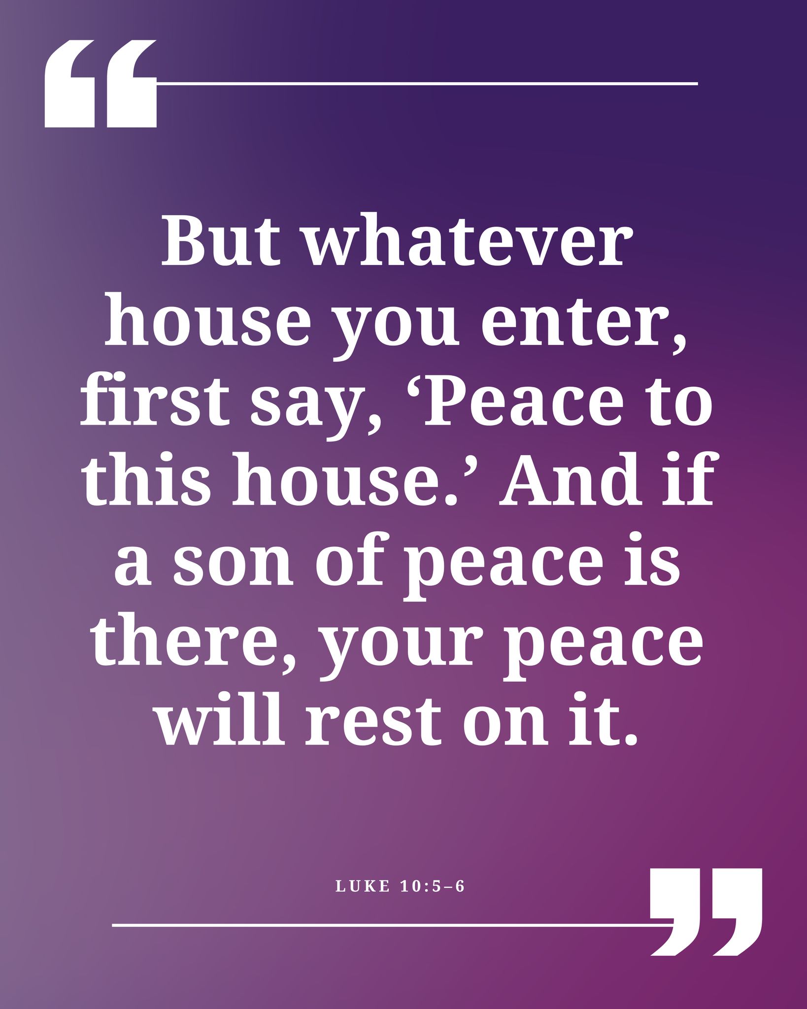 Families - When Jesus is welcomed into a home, peace becomes a ...