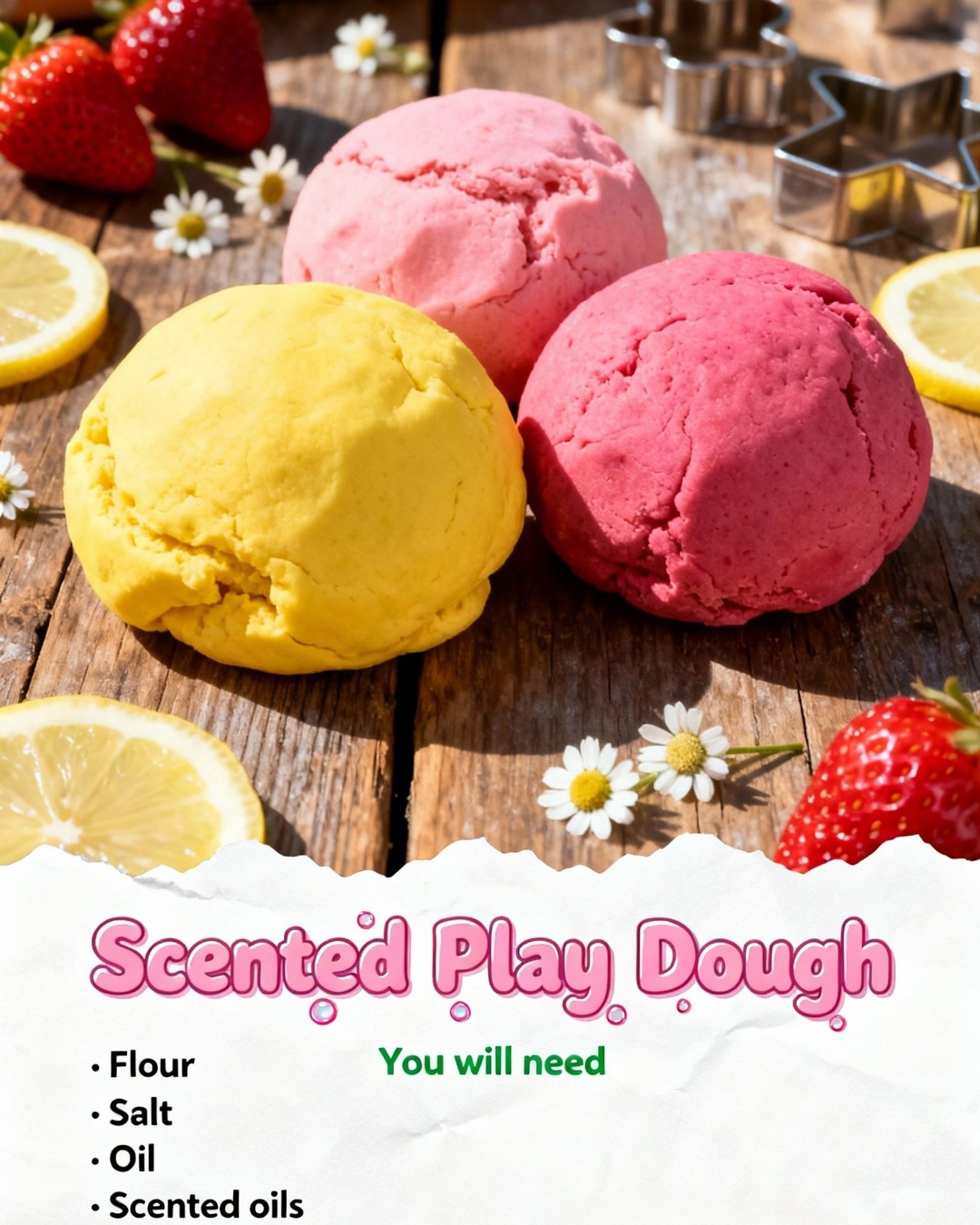 Quick Recipes Community | Scented Play Dough 🍓🍋 | Facebook