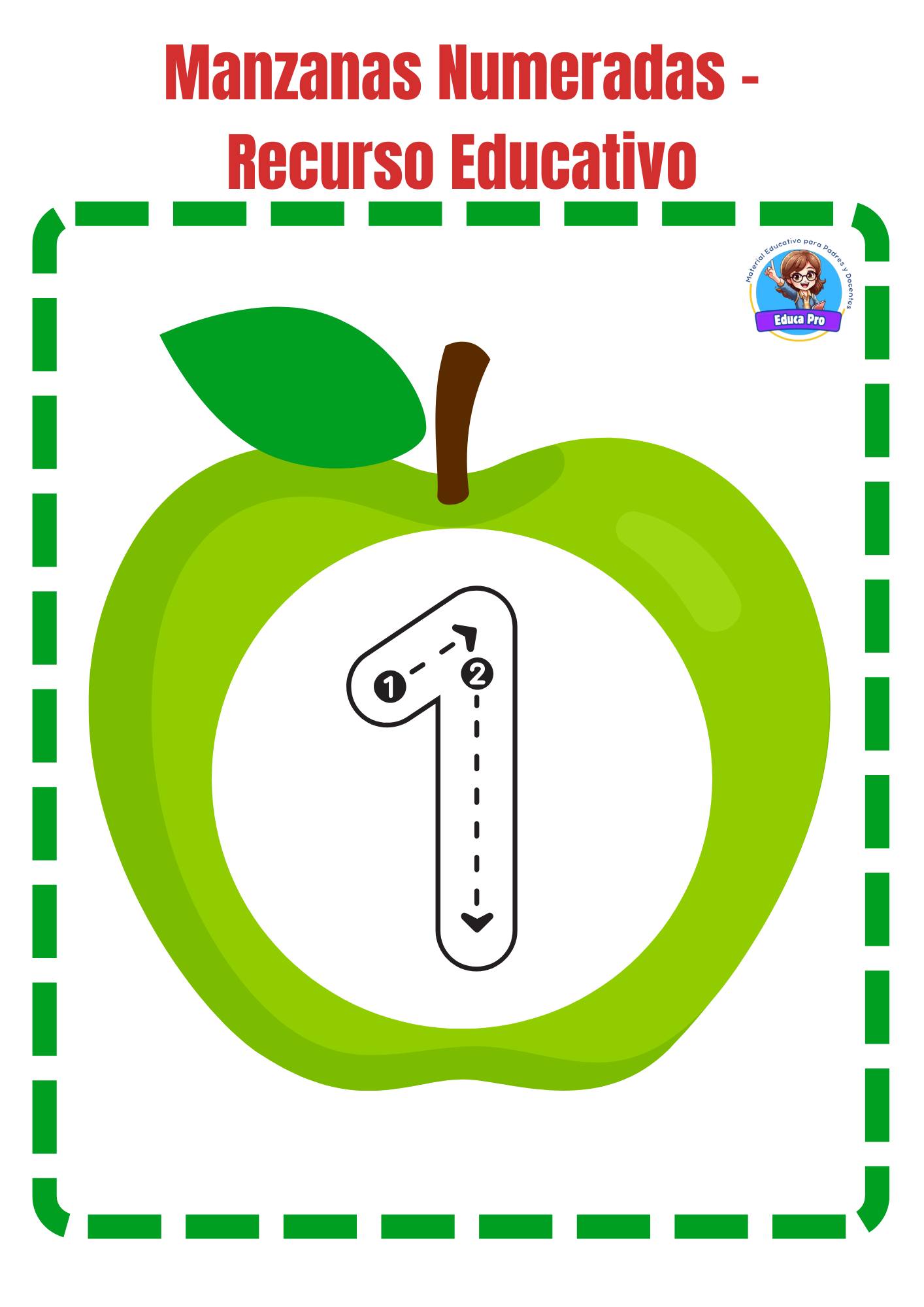Educa Pro - 🍎 Manzanas Numeradas – Recurso Educativo 🍎 Un... | Facebook