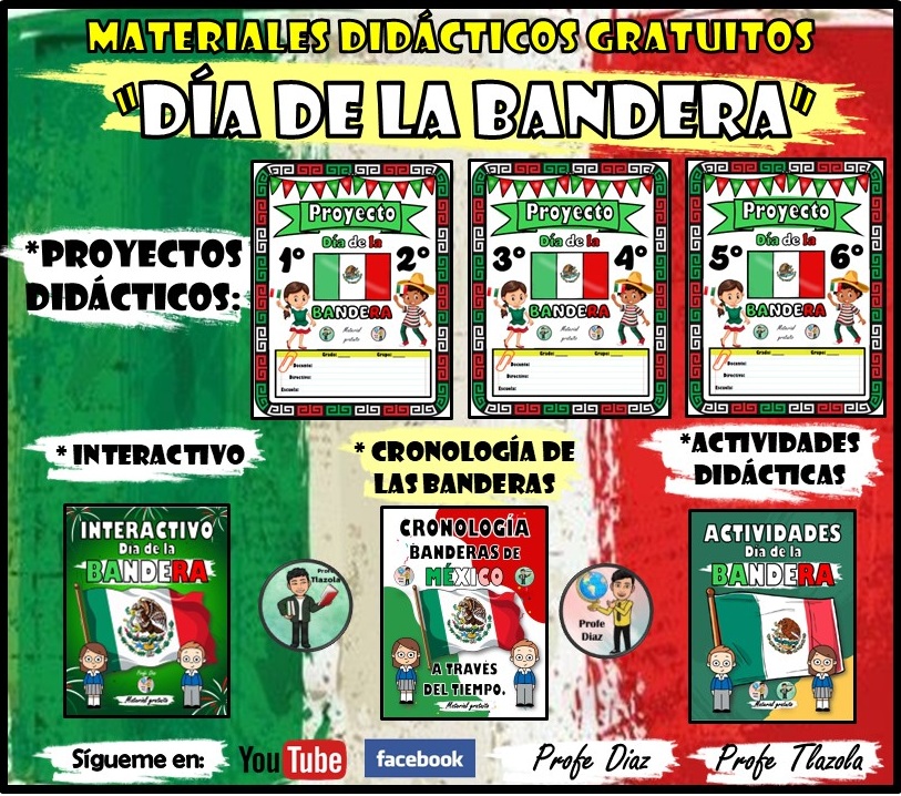 Profe - 🇲🇽"DÍA DE LA BANDERA"🇲🇽 ¡Materiales didácticos GRATUITOS para ...