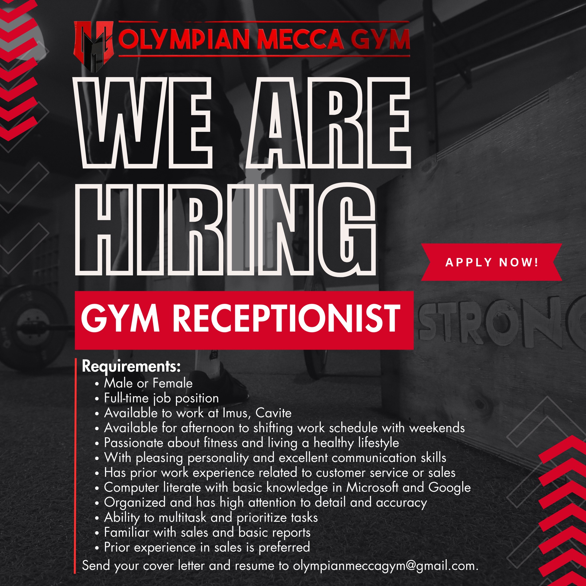 We Are Hiring Olympian Mecca Gym Is Olympian Mecca Gym Facebook