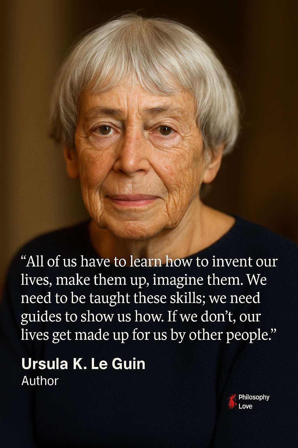 Philosophy - Ursula Le Guin / . "All of us have to learn how to invent ...