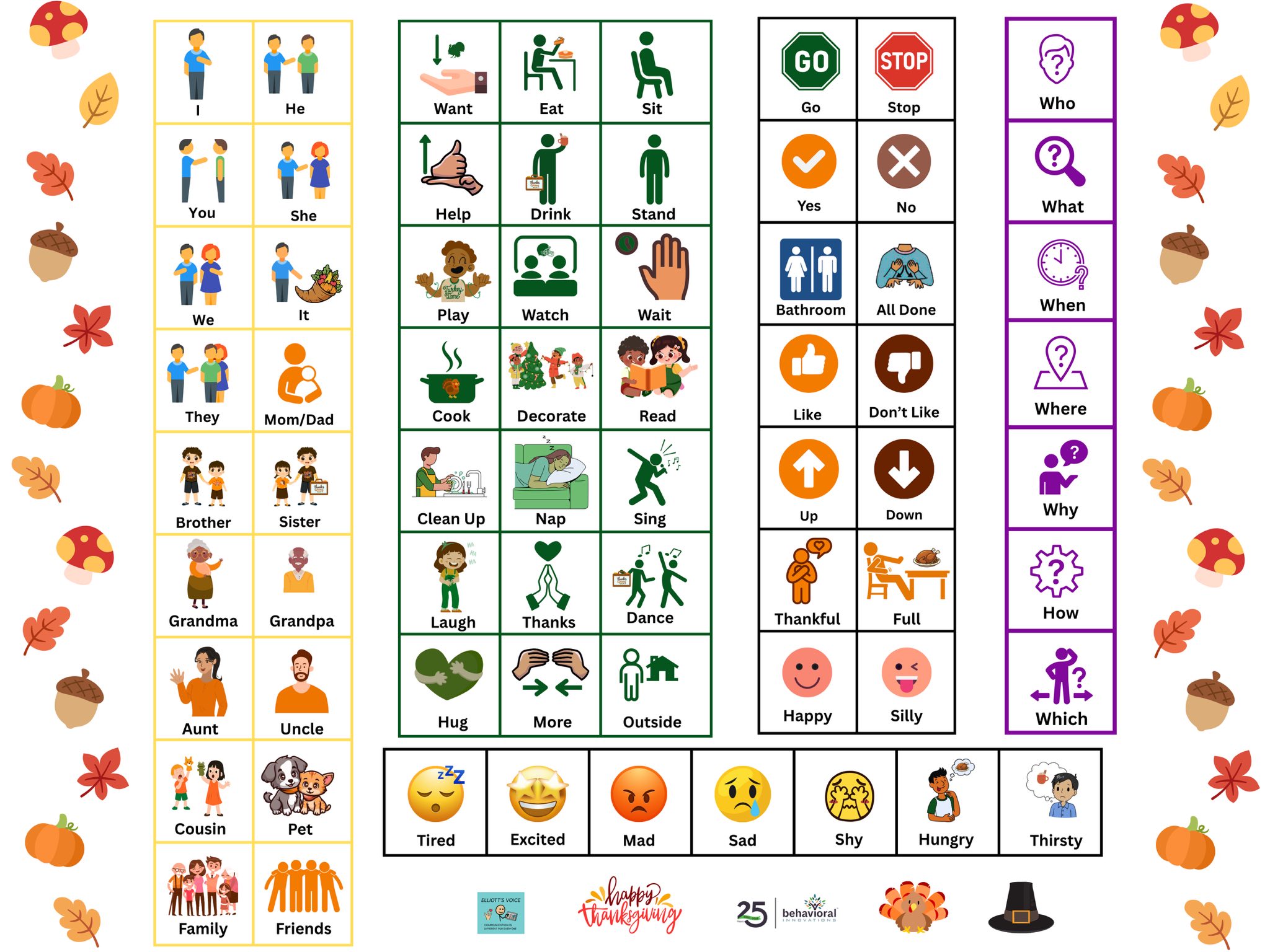 Elliott’s Voice - Our Thanksgiving AAC board is here! 🍂... | Facebook