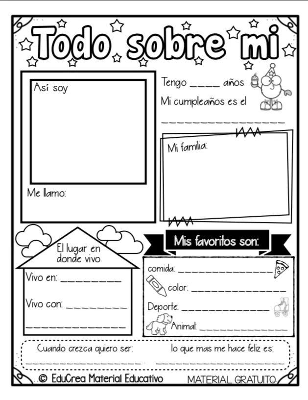 Teleaulas - Actividad "Todo sobre mí" para este regreso a... | Facebook