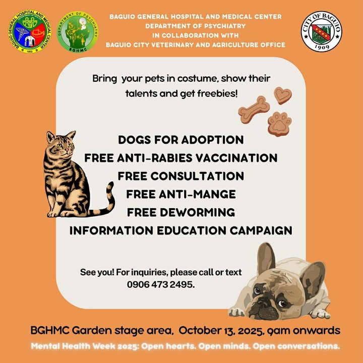 BGHMC Baguio - 🐾💚 PAWsitively for Mental Health! 💚🐾 In... | Facebook