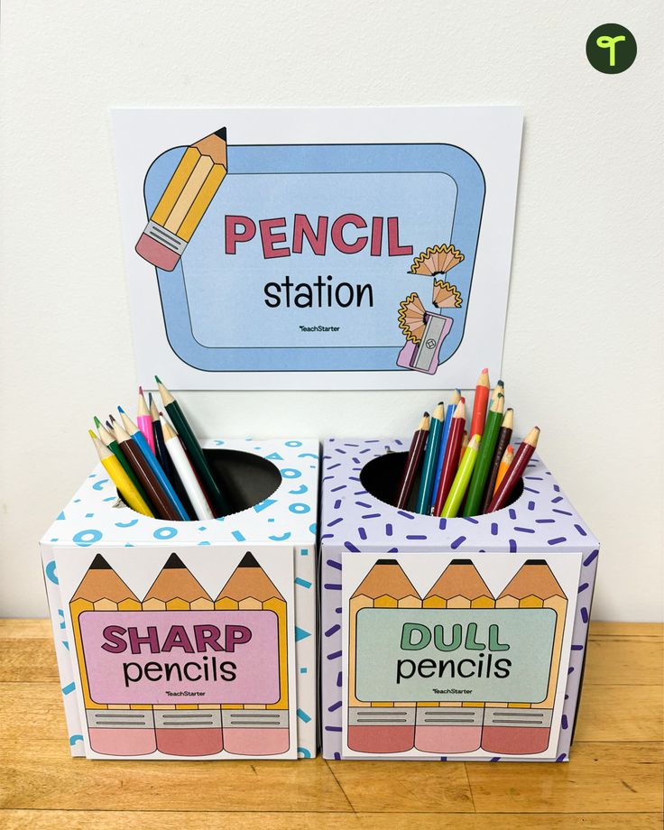 We - Printable Sharp and Dull Pencil Signs (Pencil Station) | Facebook