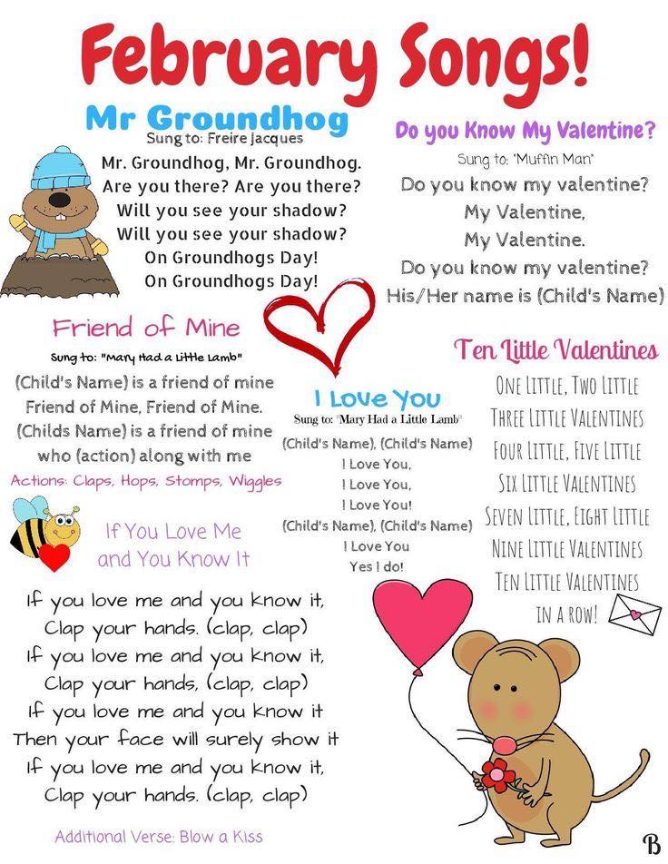 Sensory Play | February songs that build language skills, counting ...