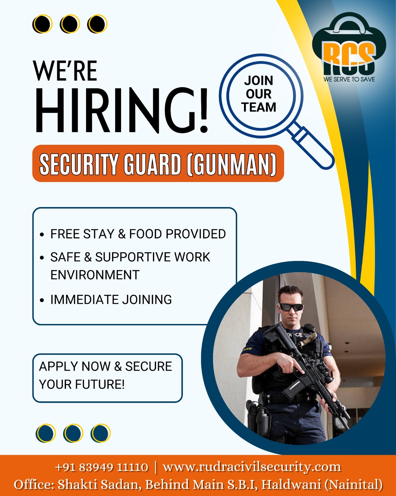 🚨 Were Hiring Security Guard Rcs Infotech Pvt Ltd Facebook 8903