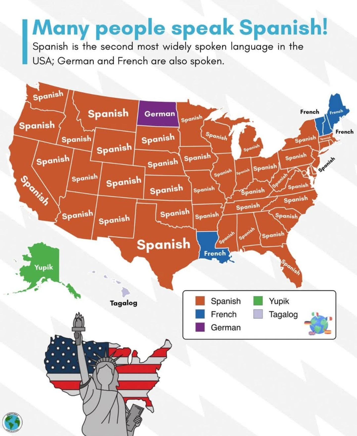The Map Enthusiasts | Spanish is the 2nd most spoken language in the ...
