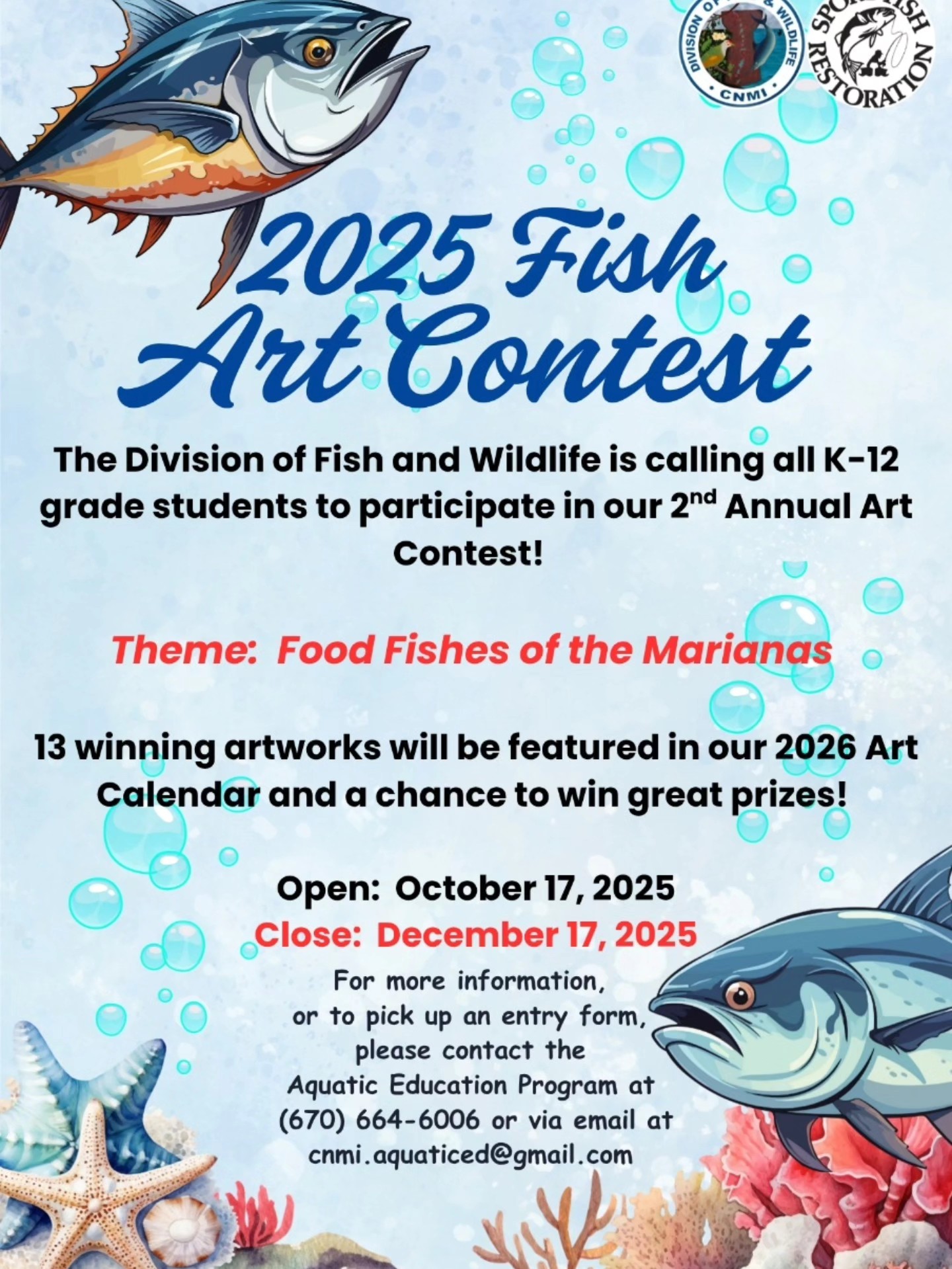 CNMI Division of Fish & Wildlife - Aquatic Education | Saipan Northern ...