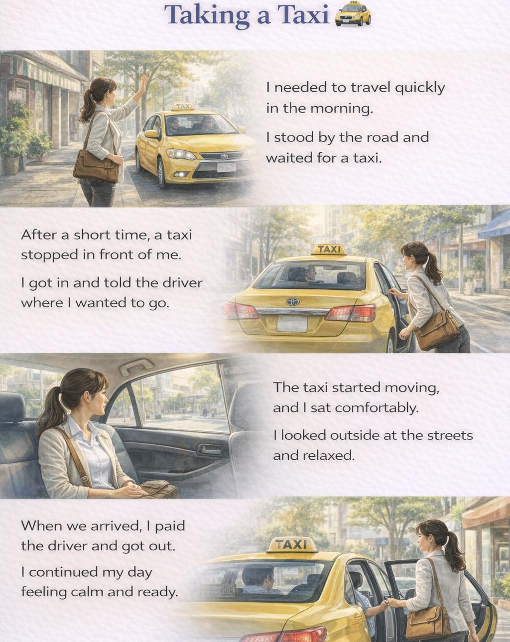 Best - 🚕 Taking a Taxi | Daily English Practice Learn simple, natural ...
