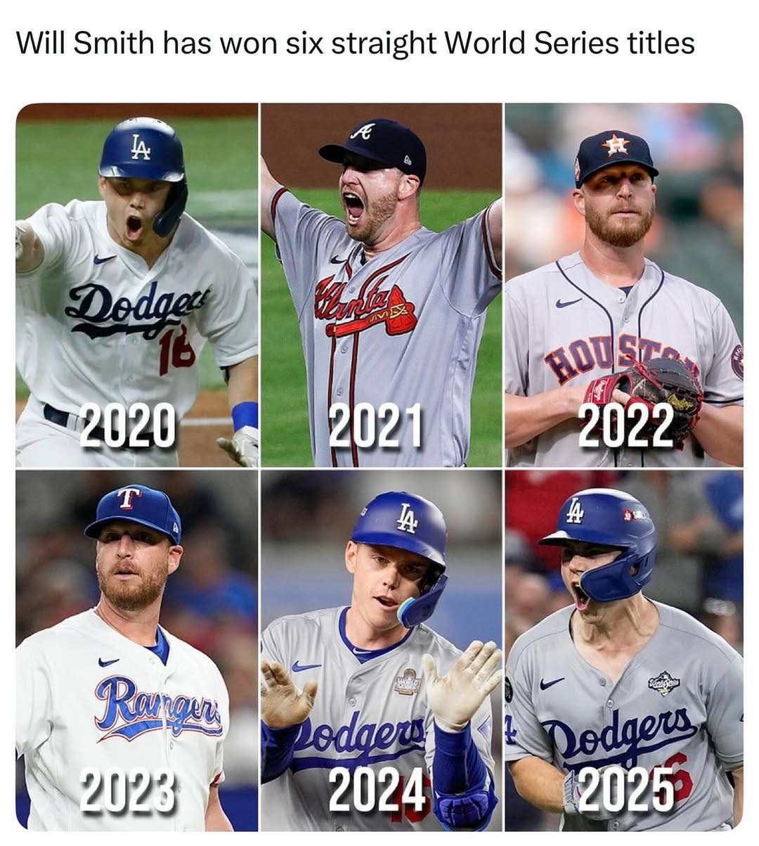 MLB - The Will Smith Multiverse of Madness continues! 6 straight World ...