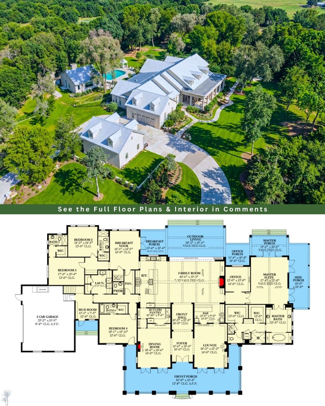 Dream - Here's an amazing Luxury Southern Ranch Plan with Plenty of ...