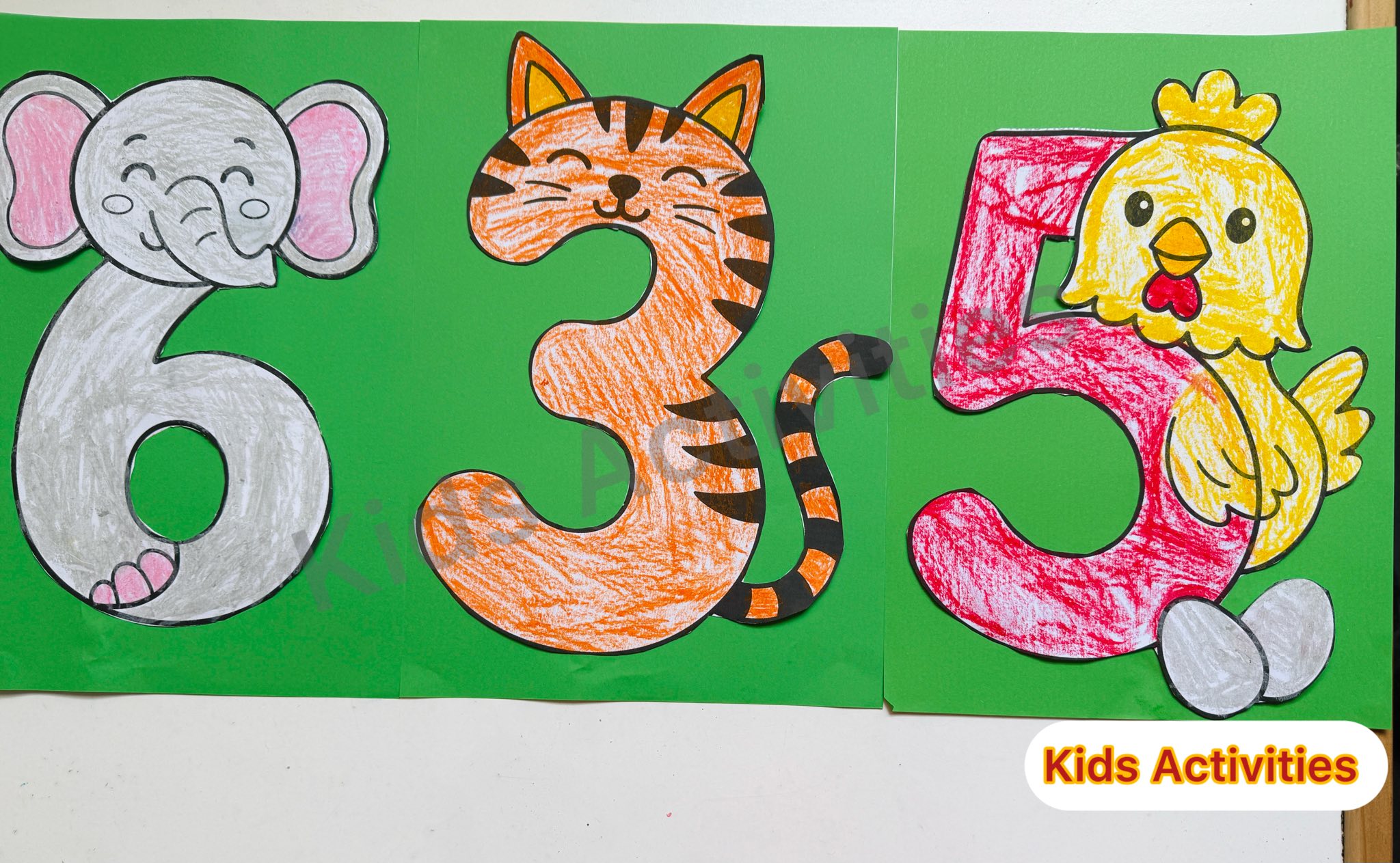 Kids Activities - Cute animals number #kidsactivities | Facebook