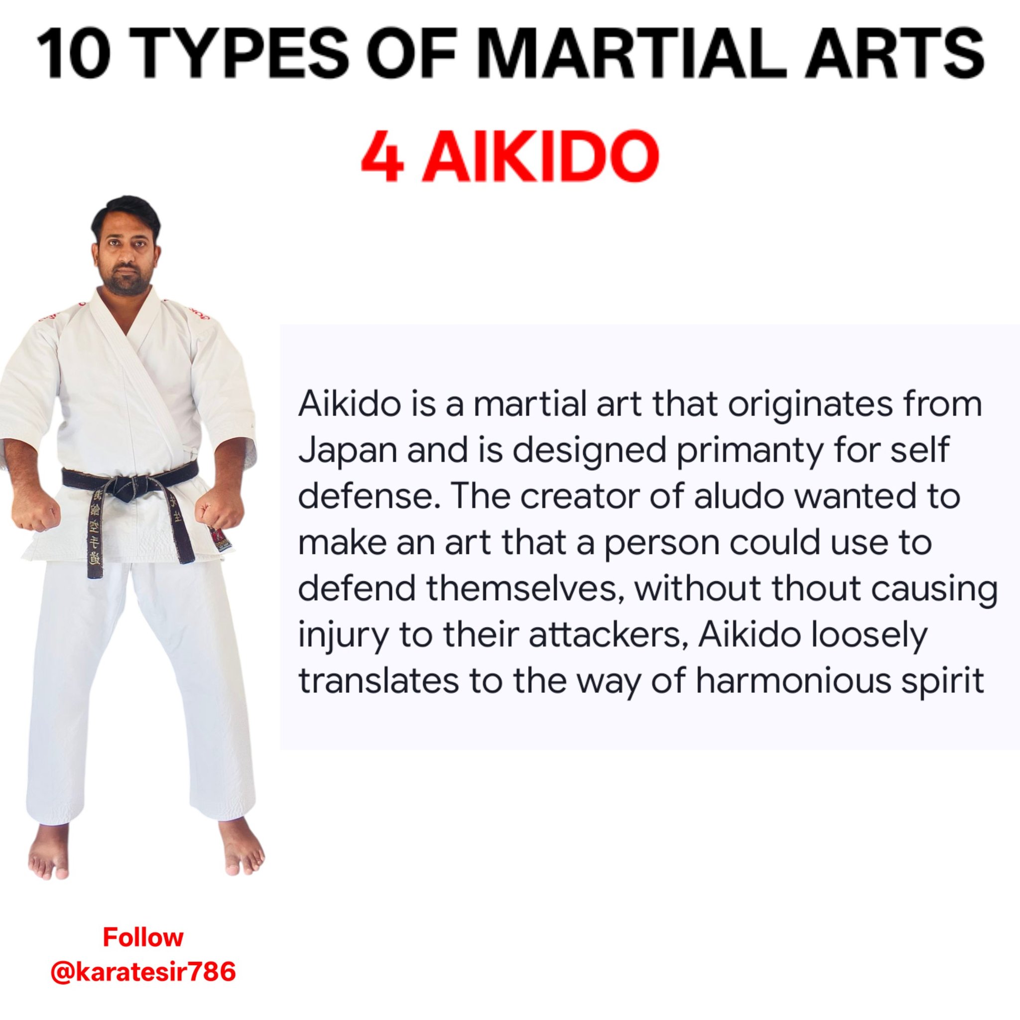 KARATE - Aikido is a modern Japanese martial art founded by Morihei ...
