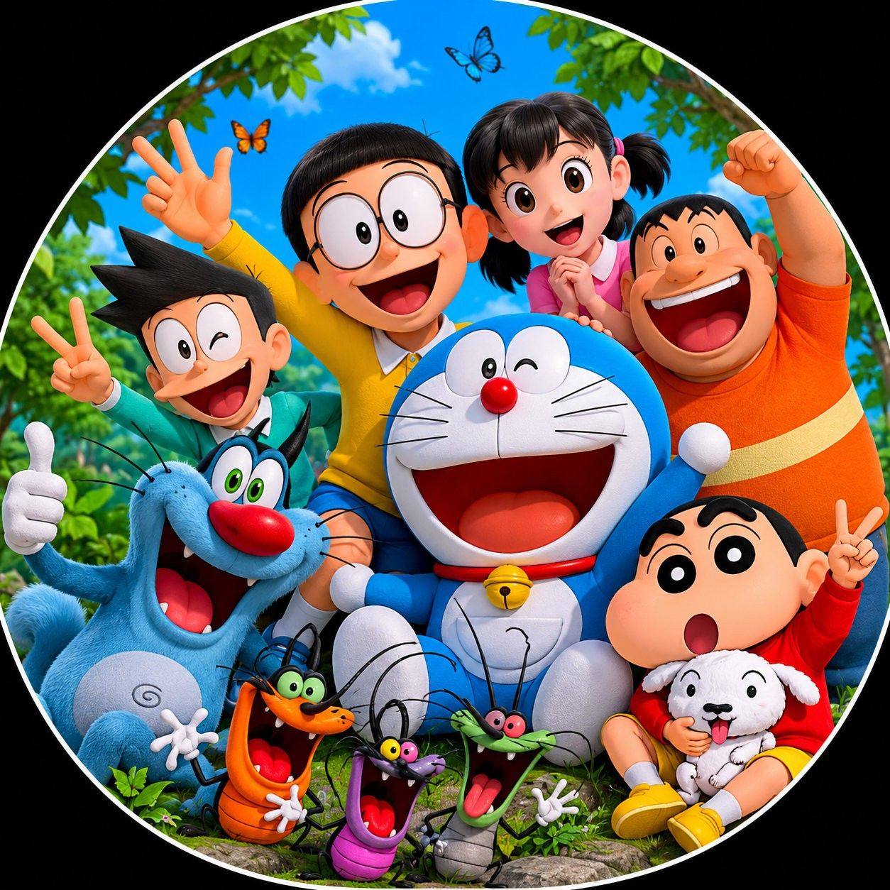 Anime: Crayon Shin-chan Characters: Shin-chan & Ohara Nanako's brother ...