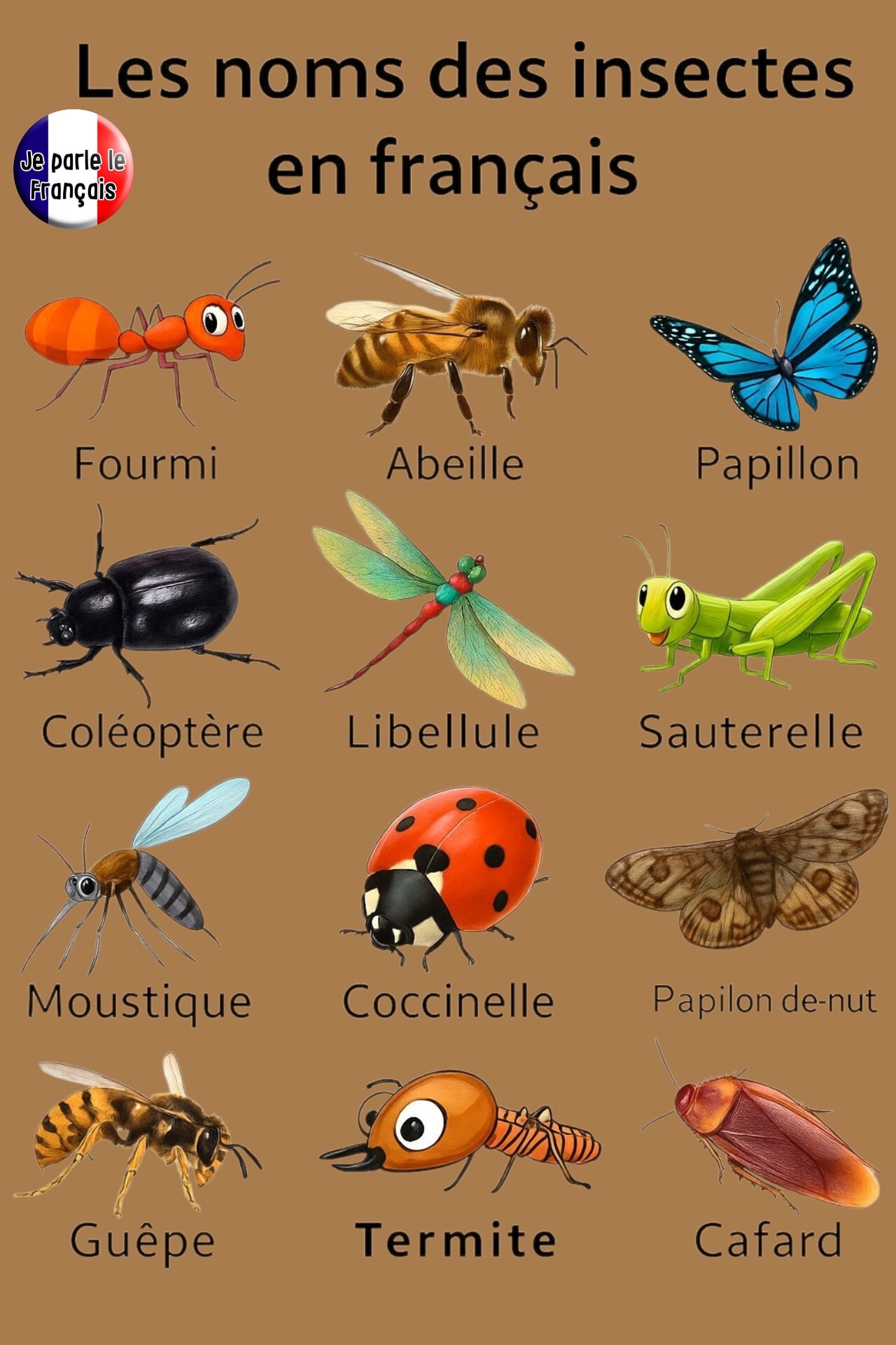 تعلم - Les noms des insectes en français 🇲🇫 | Facebook