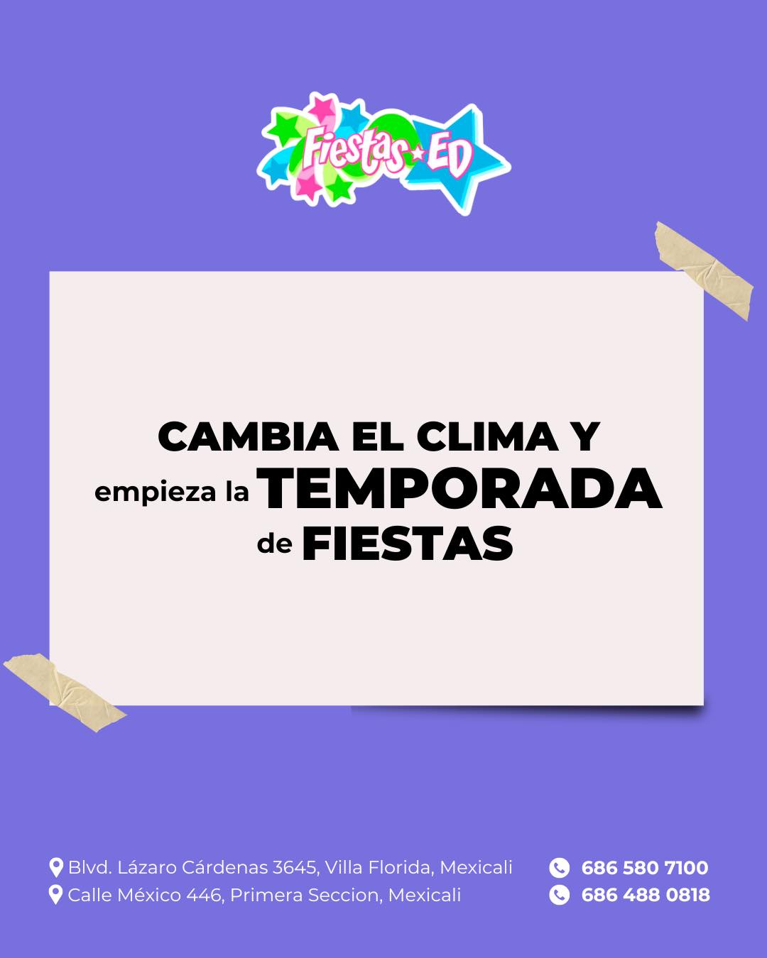 Fiestas - ☀️🌿 ¡El clima ideal para celebrar ha llegado! 🎈 Mexicali se ...
