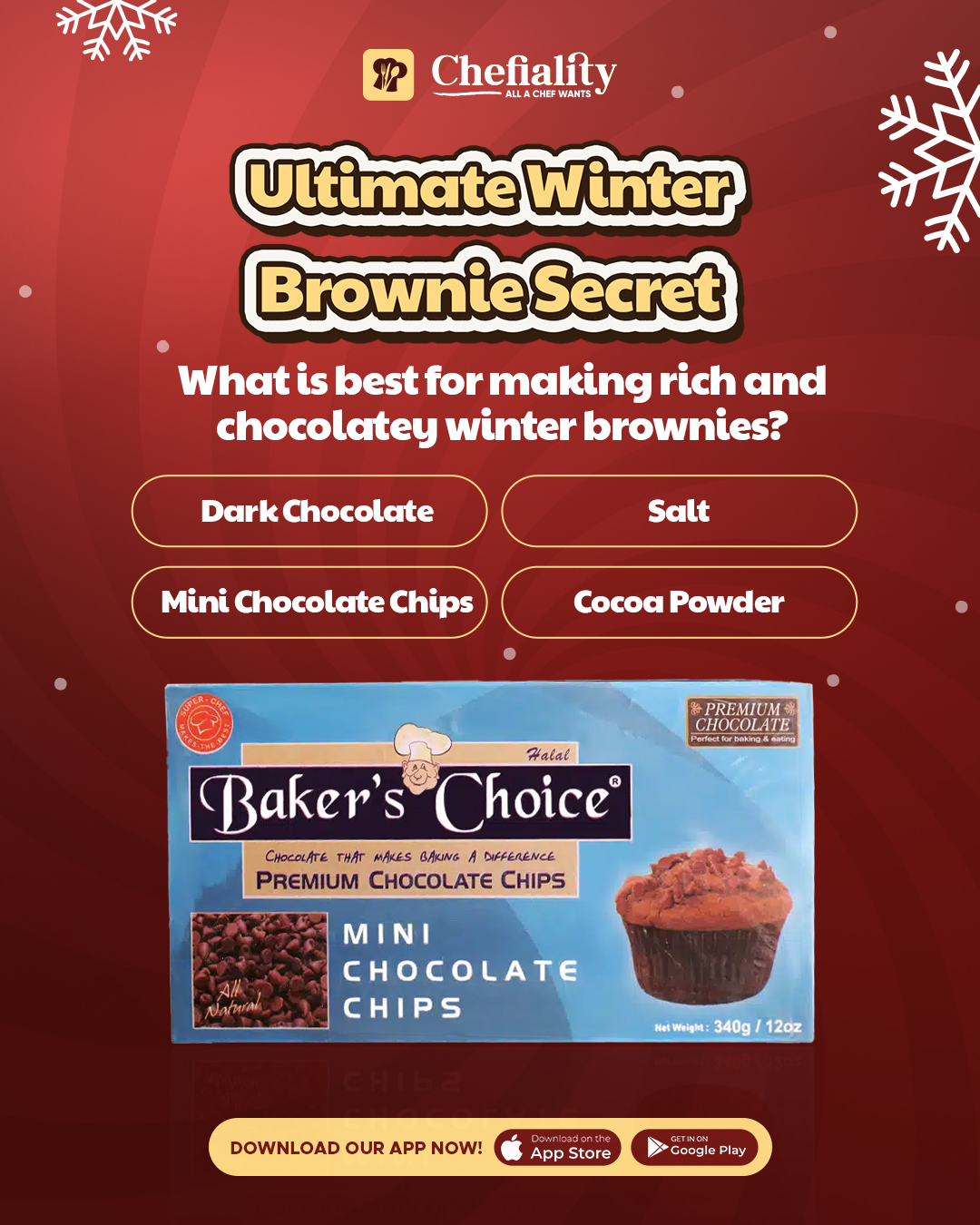 Chefiality - Winter brownies are calling! Can you guess the secret ...