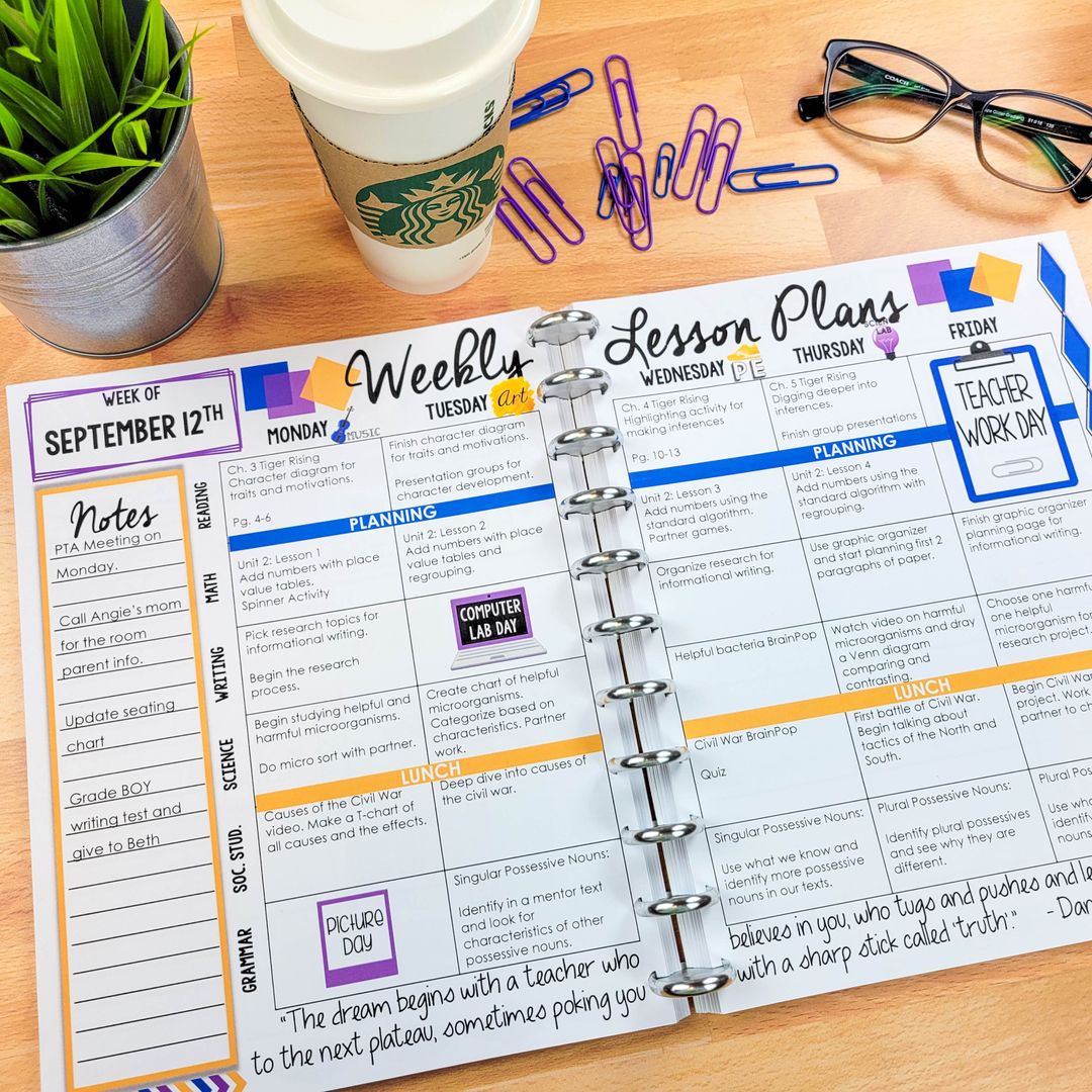 One - This is the NEW modern version of my One Stop Teacher Planner ...