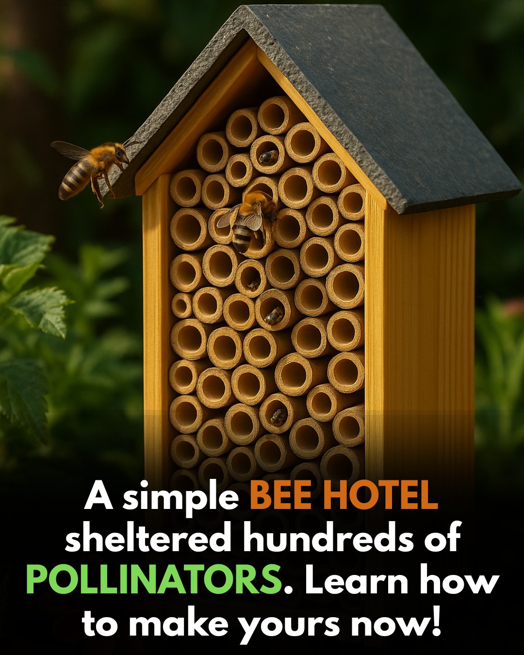Thank - Look at my new bee hotel! It's already sheltering hundreds of ...