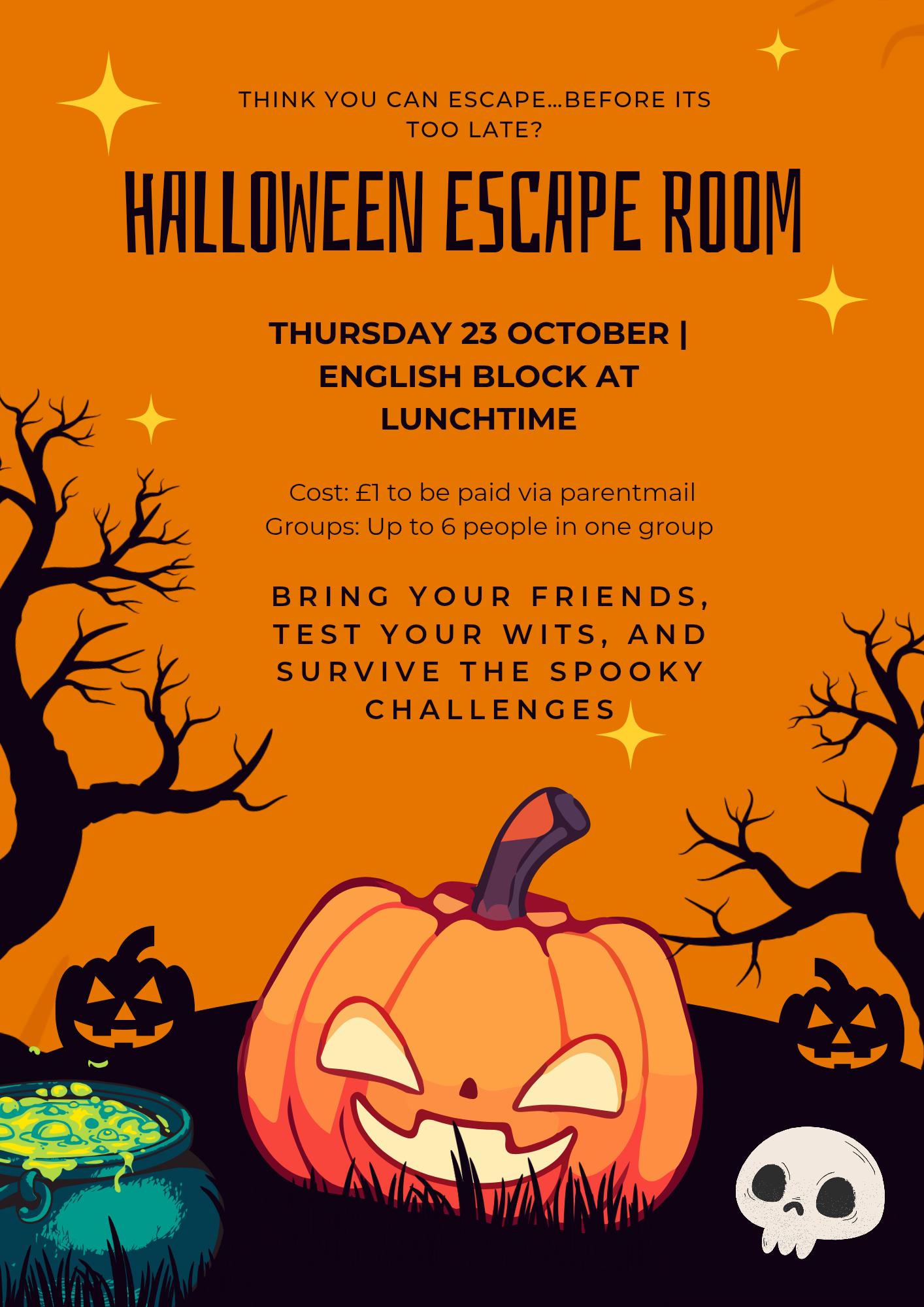 Boston - 🎃🕸️ Do YOU have what it takes to escape before it’s too late ...