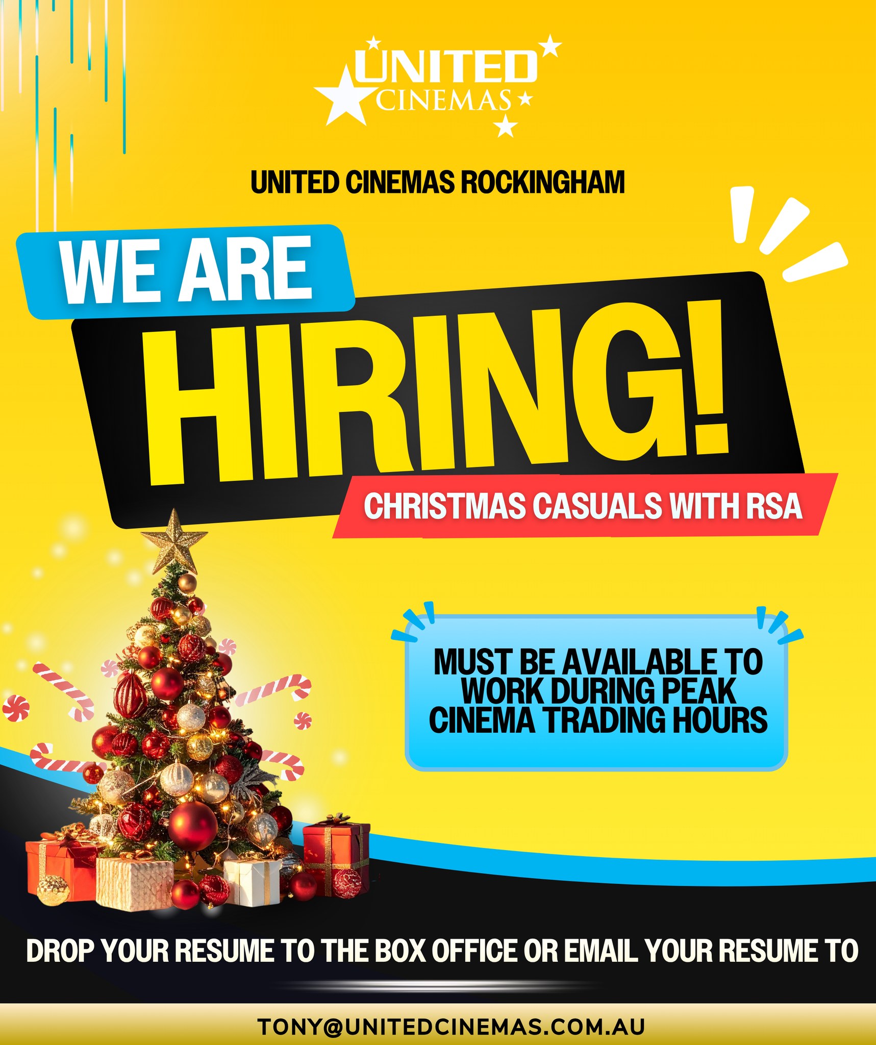 United - WE ARE HIRING! - Christmas Casuals wanted with a valid RSA ...