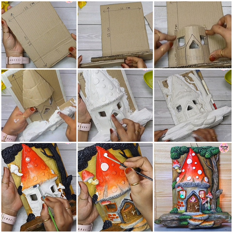 Crafty - Give life to cardboard with this cozy and colorful mushroom ...
