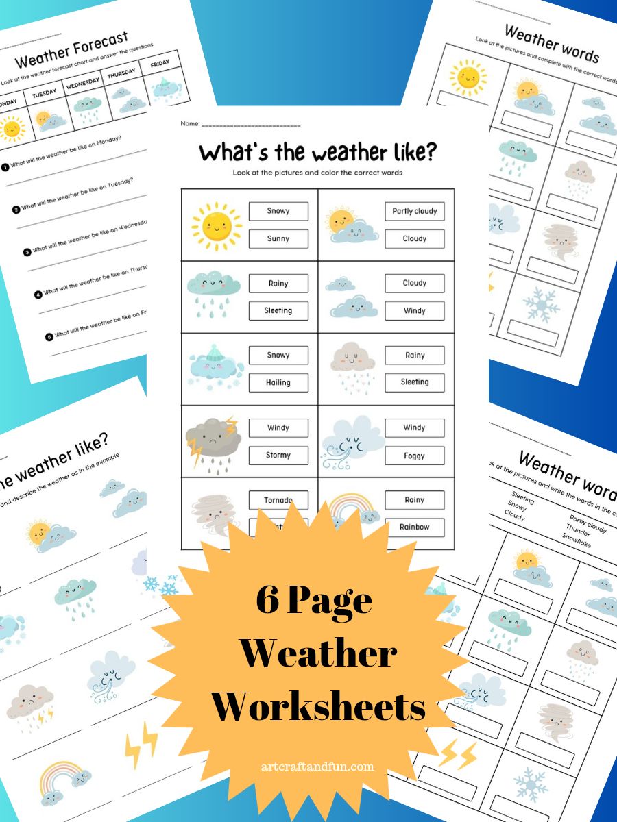 Art - 🌦️ Make weather fun with this 6-page Weather Worksheets Pack for ...