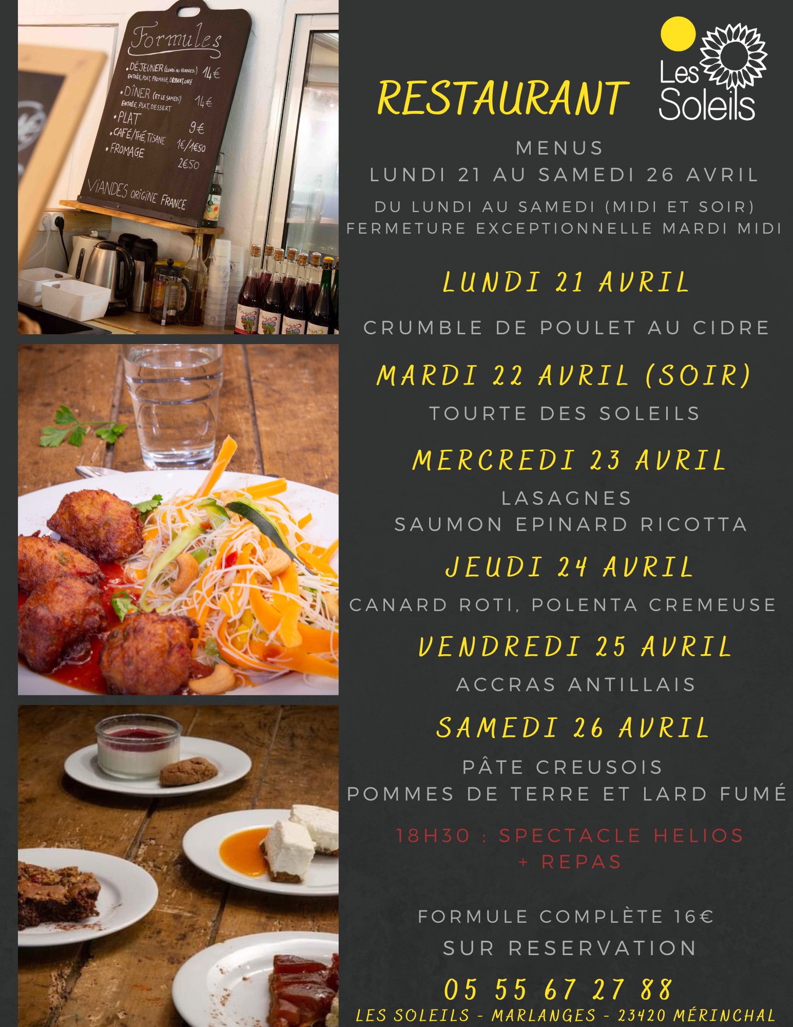 Les - Voici les menus de cette semaine ! Joyeuses pâques, la vie est ...
