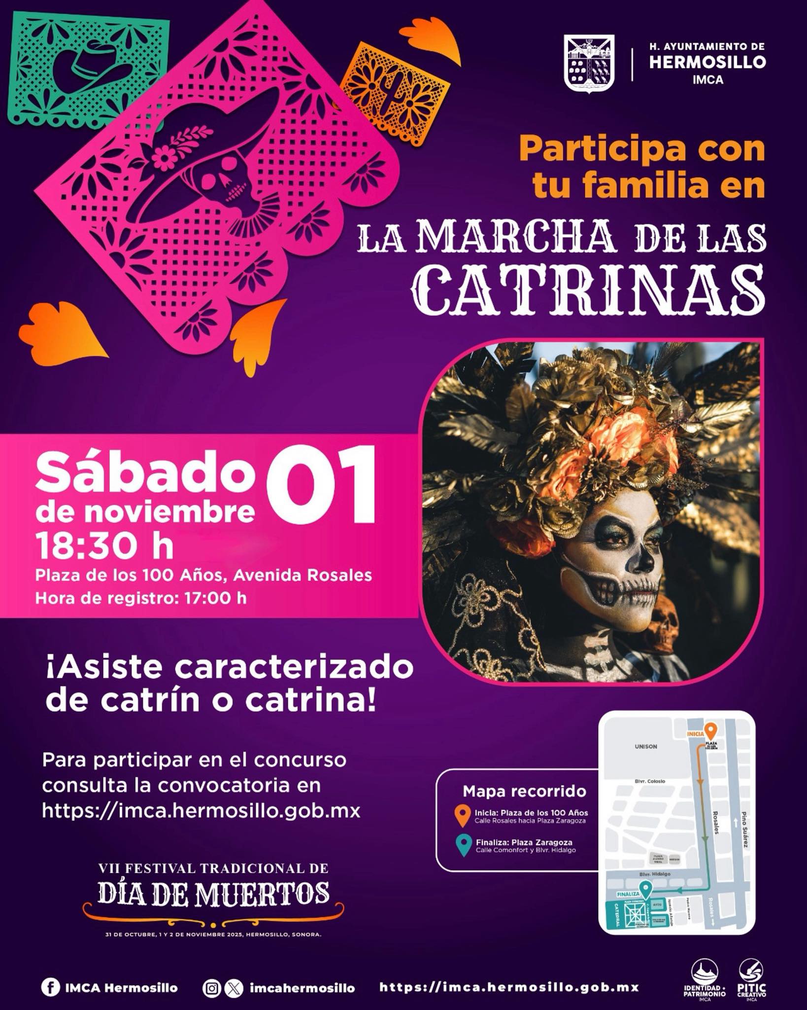 IMCA - ¡Asiste a la Marcha de las Catrinas del VII Festival Tradicional ...