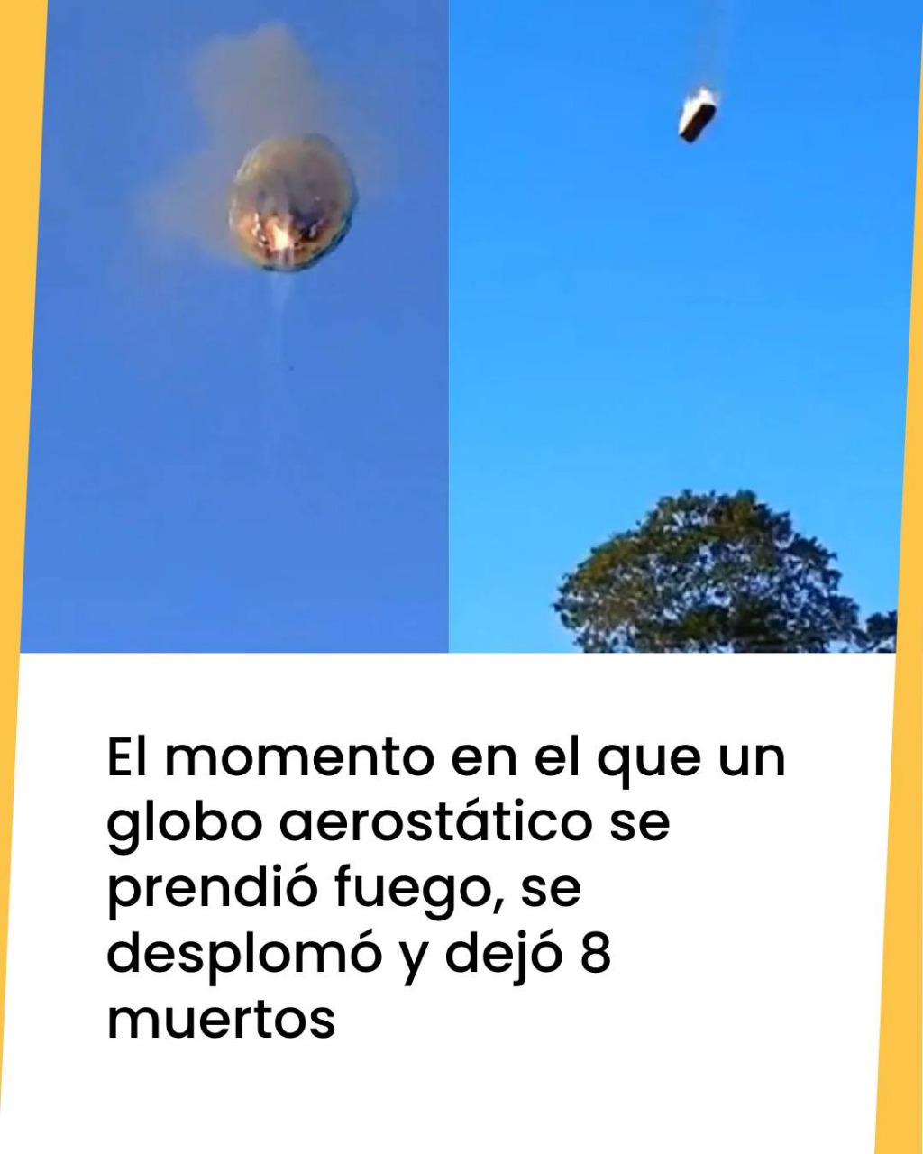 La Video El Momento En El Que Un Globo Aerostático Se Prendió Fuego 0018