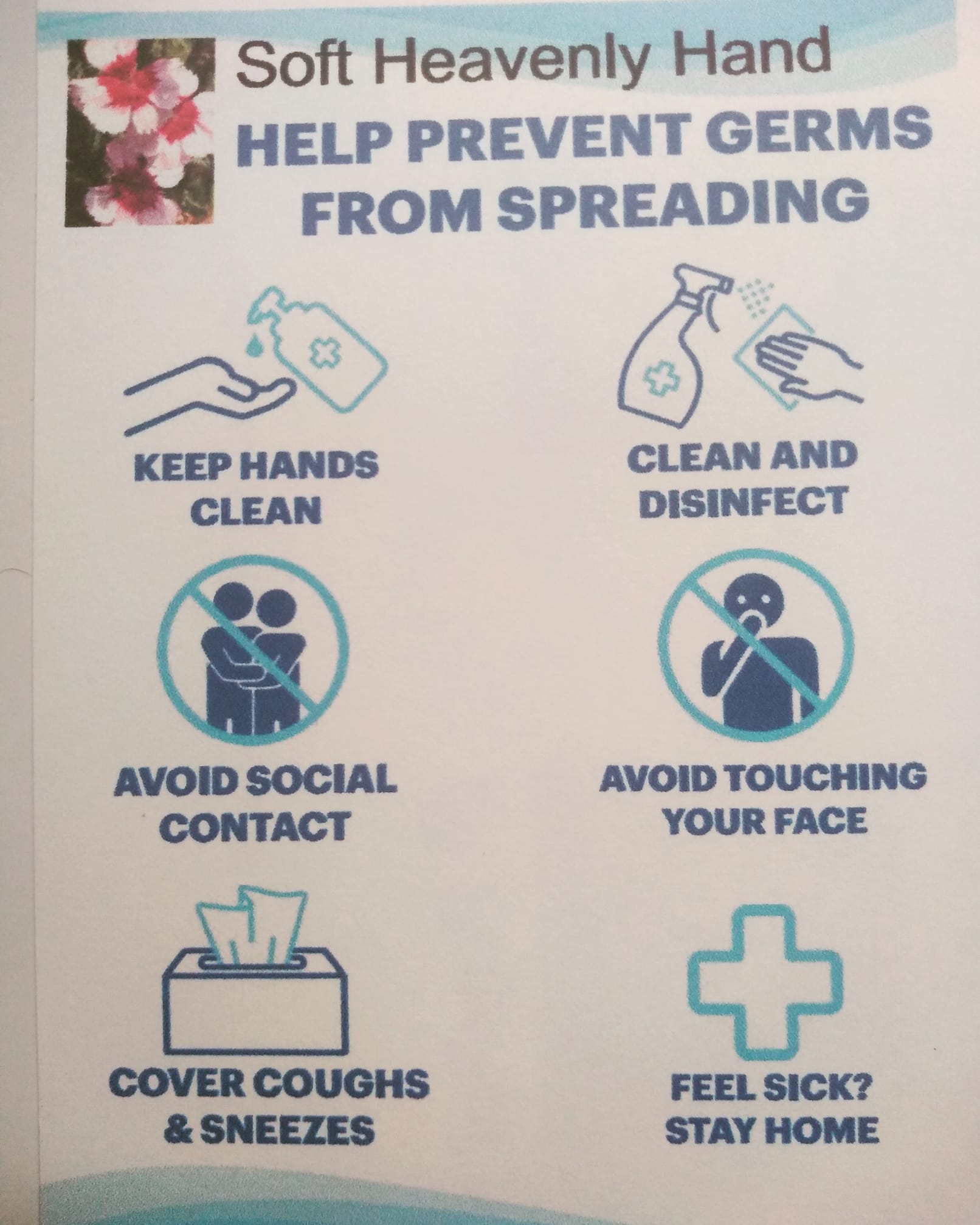 Keep the germs away....stay safe....... - Soft Heavenly Hand | Facebook