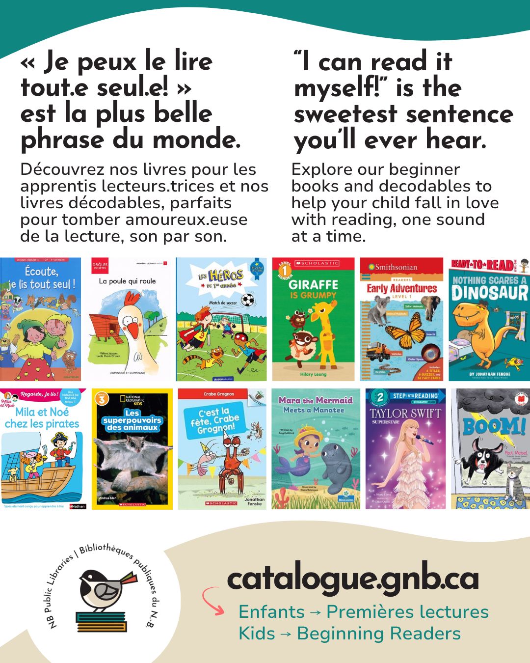 Biblio - « Je peux le lire tout.e seul.e! » est la plus belle phrase du ...