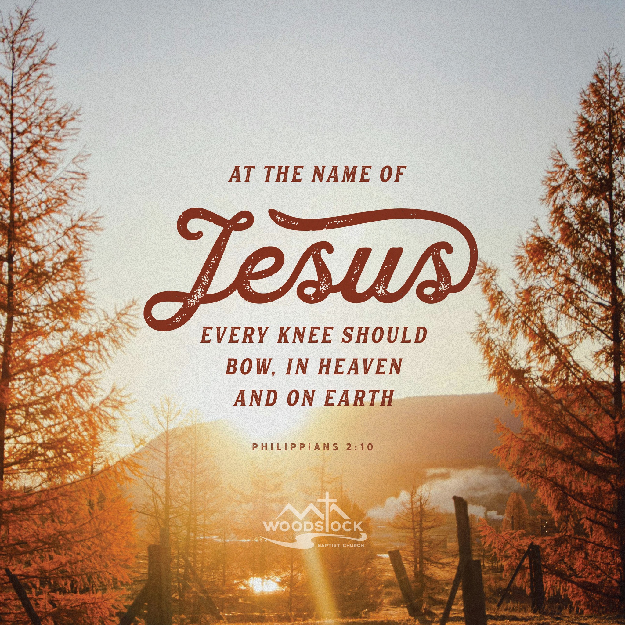 Woodstock - At the name of Jesus every knee should bow, in heaven and ...