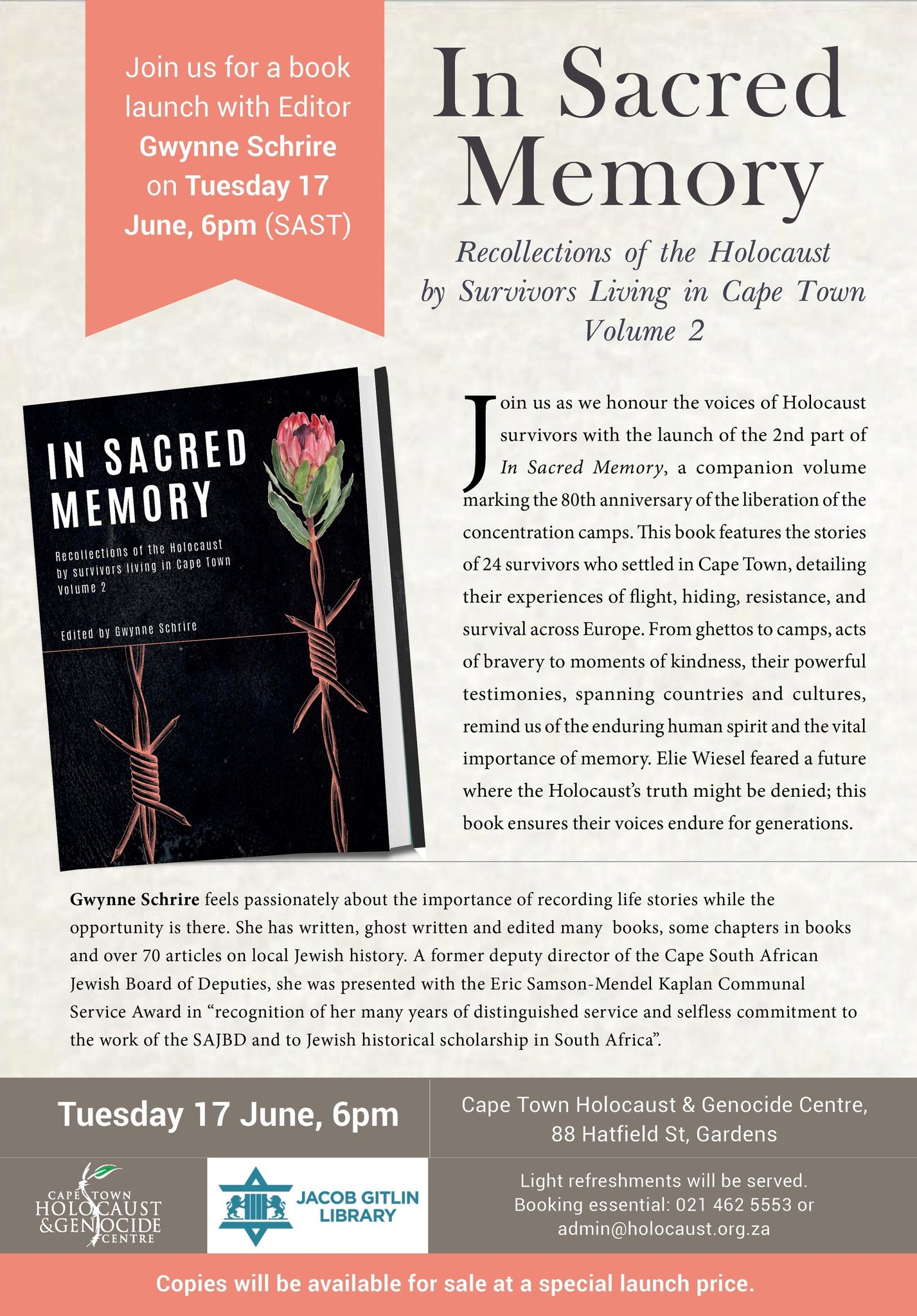 Cape - The Cape Town Holocaust and Genocide Centre is honoured to ...