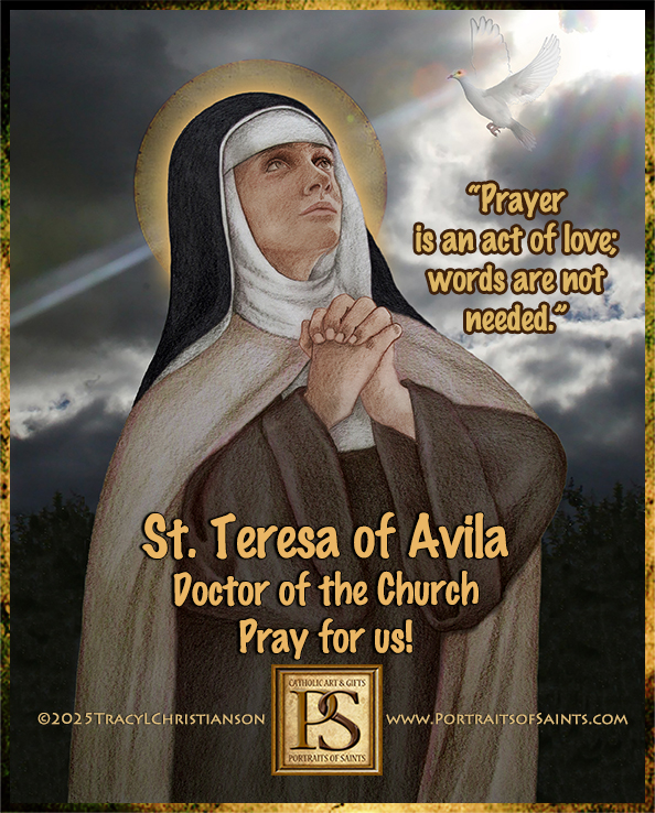 Portraits - Saint Teresa of Avila Doctor of the Church 1515 - 1582 ...