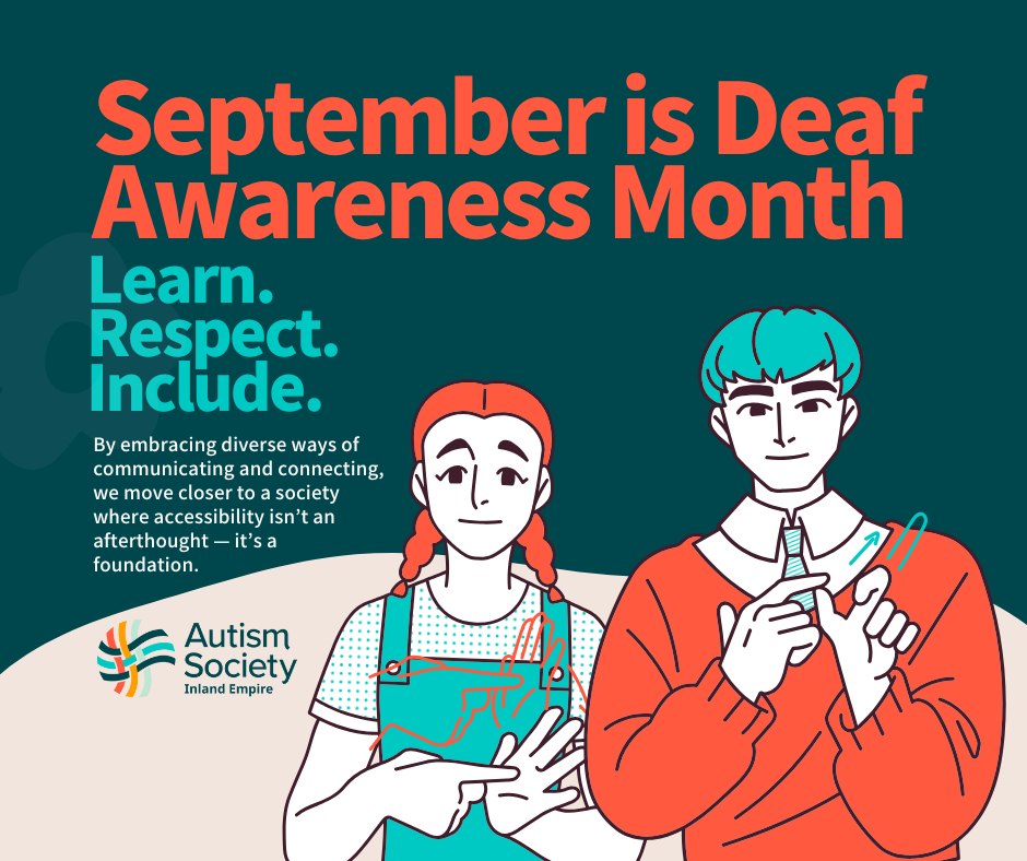 🧏‍♀️ September is Deaf and... - Autism Society Inland Empire | Facebook