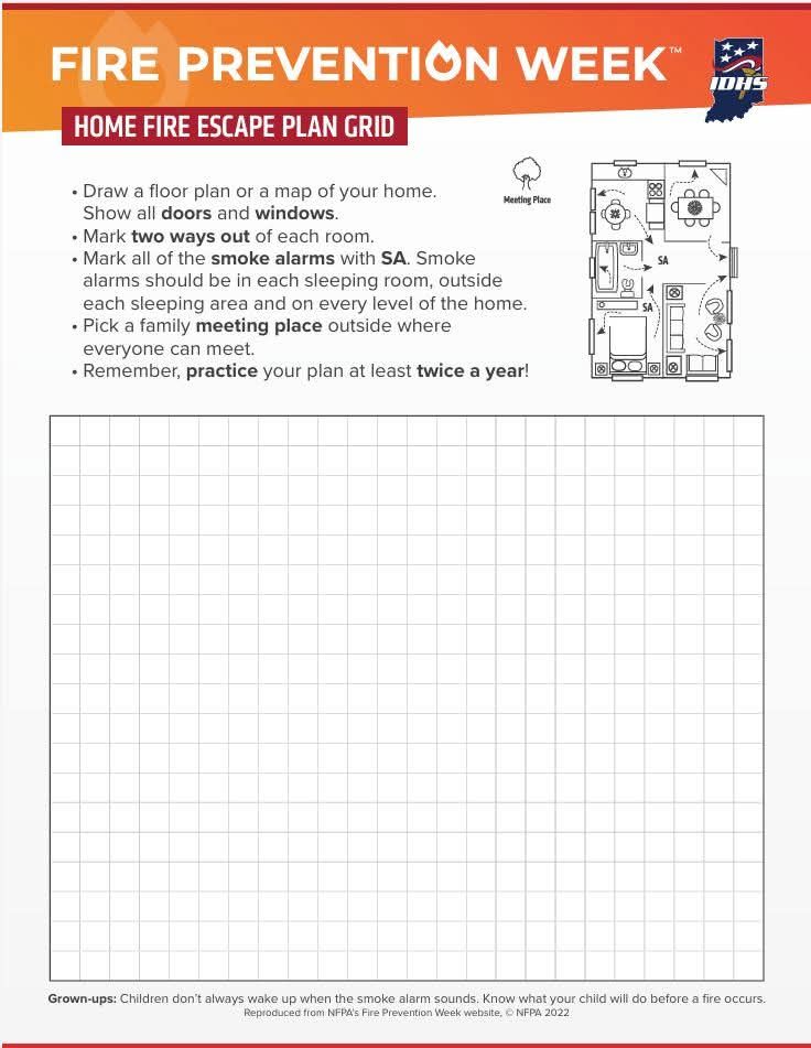 Orange - Does your family have an escape plan? If not, use the grid ...