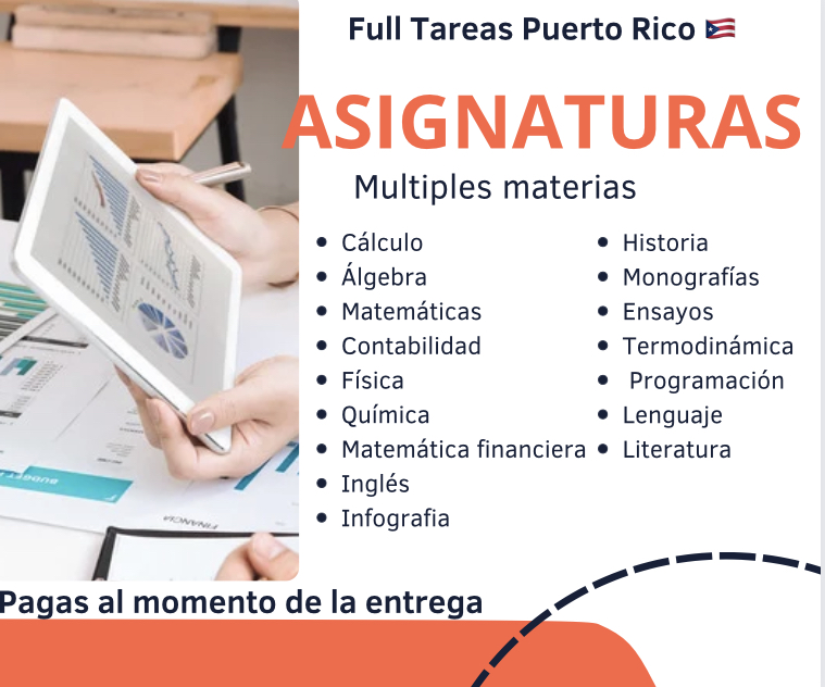 Te ayudamos con tareas,... - Full Tareas Puerto Rico