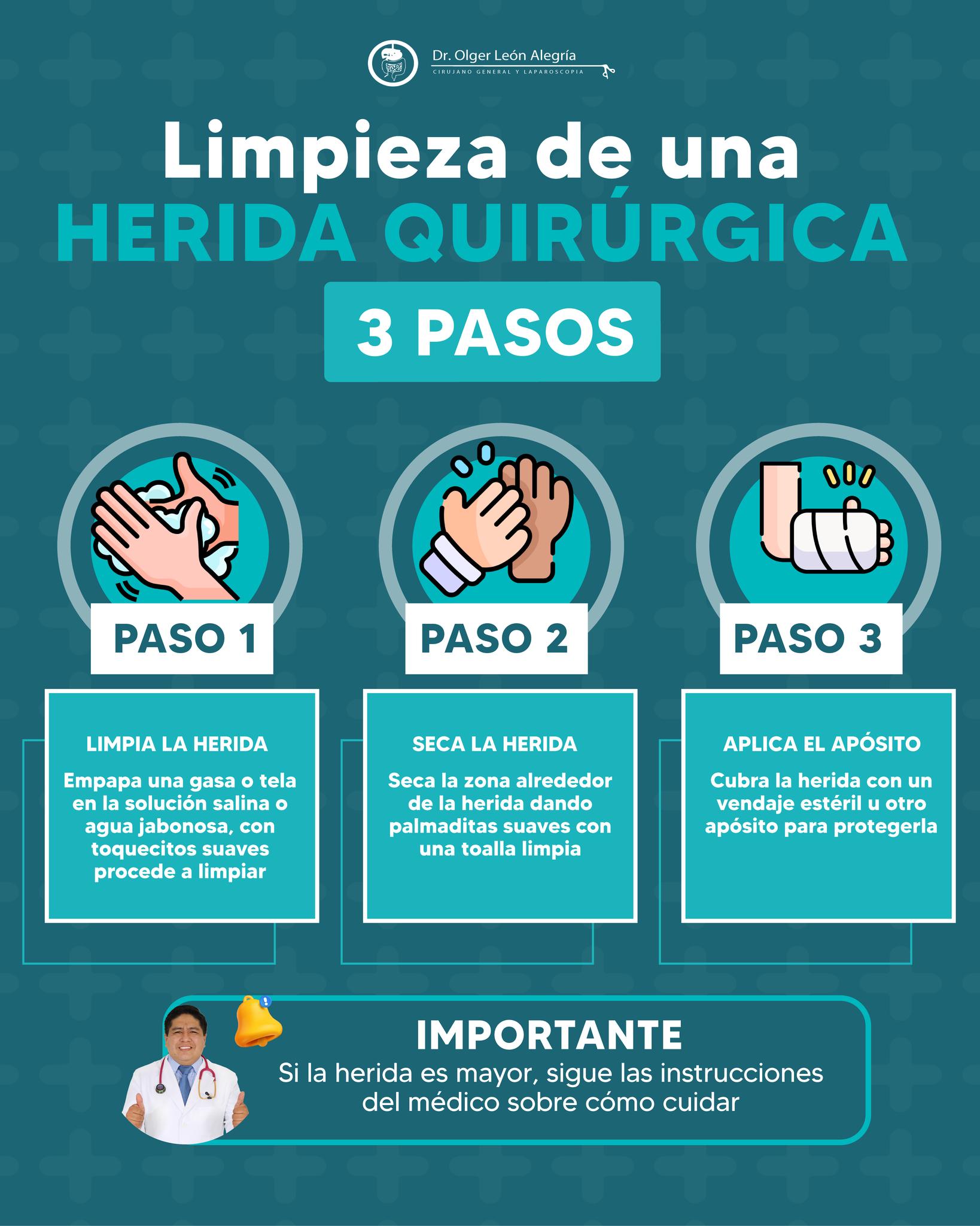 Dr. - 🤕🏥Para limpiar una herida quirúrgica, puedes usar una solución ...